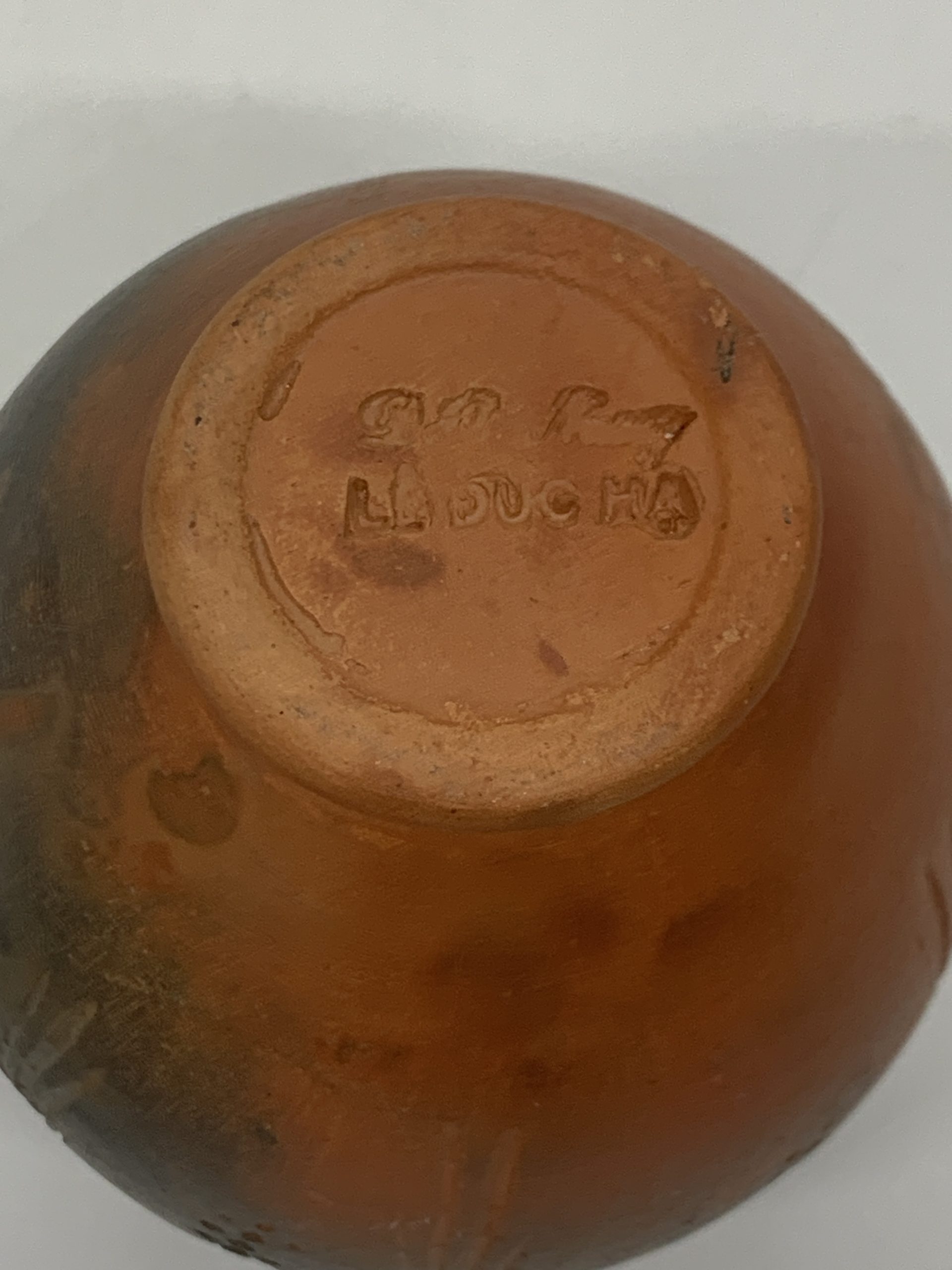 Vietnamese Dat Nung (Terracotta) Le Duc Ha Pottery Vase 12cm - Vintage ...