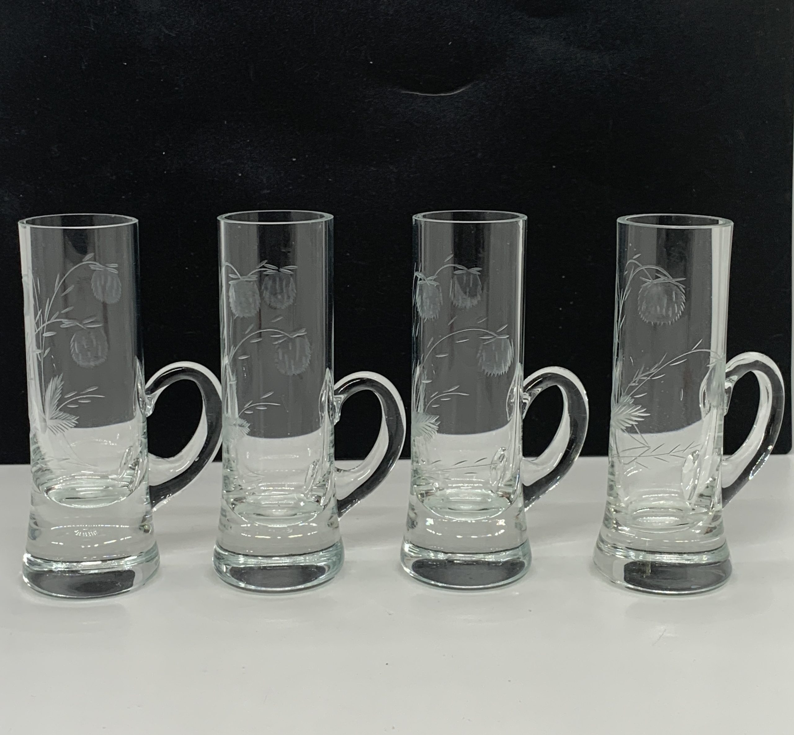 Vintage Etched Crystal Glass Port Sipper - Vintage Keepsakes