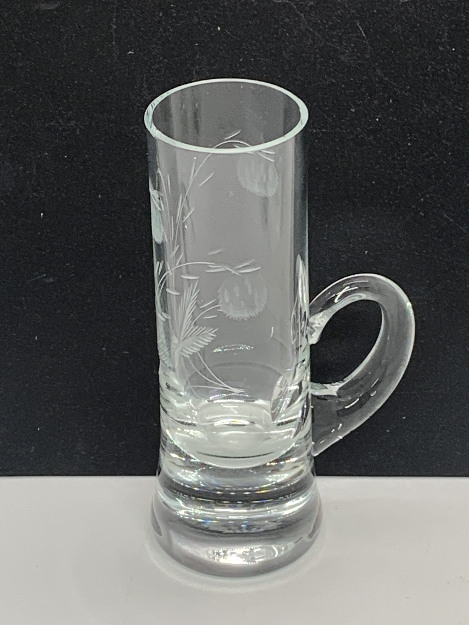 Vintage Etched Crystal Glass Port Sipper - Vintage Keepsakes