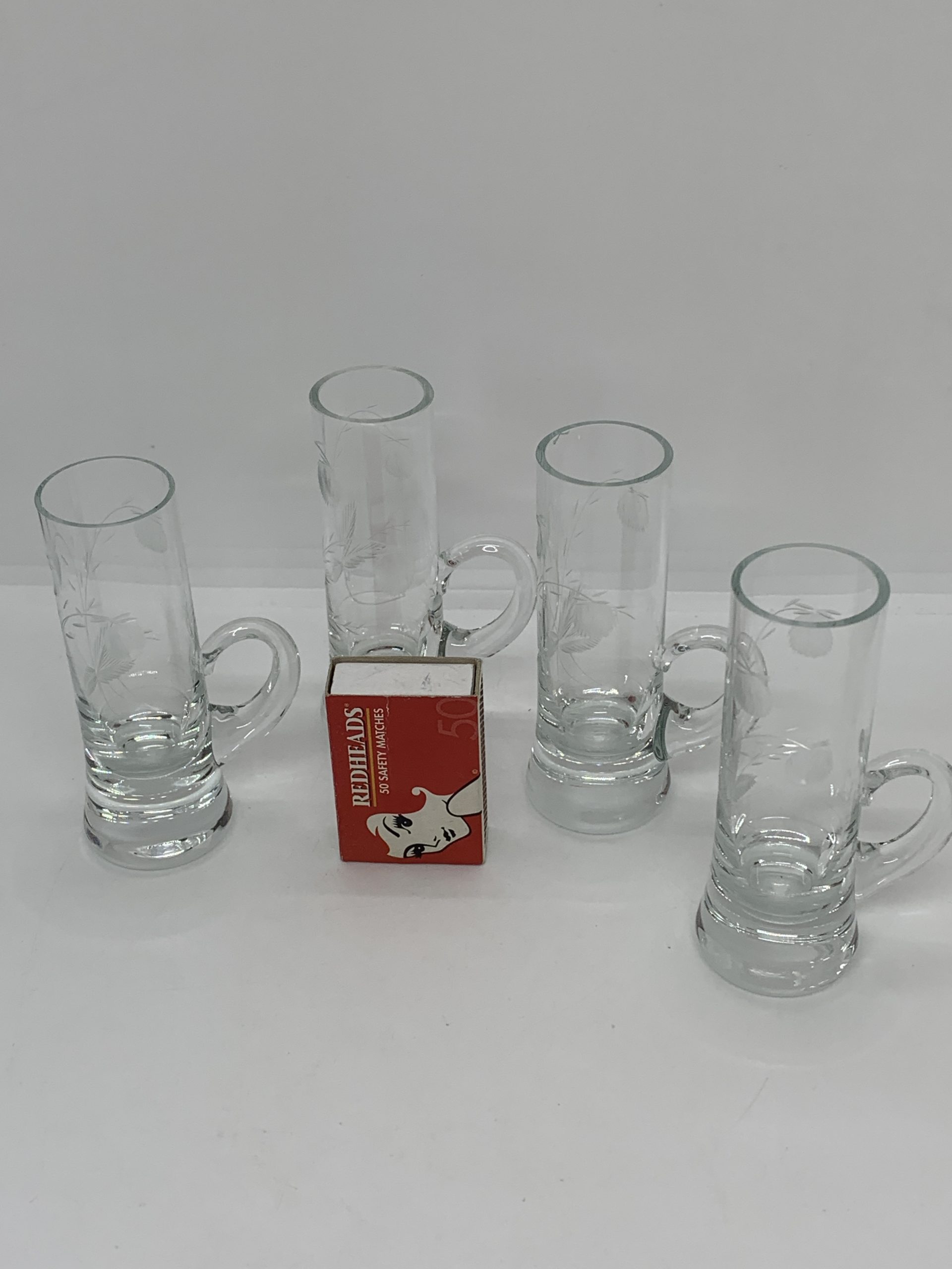 Vintage Etched Crystal Glass Port Sipper - Vintage Keepsakes