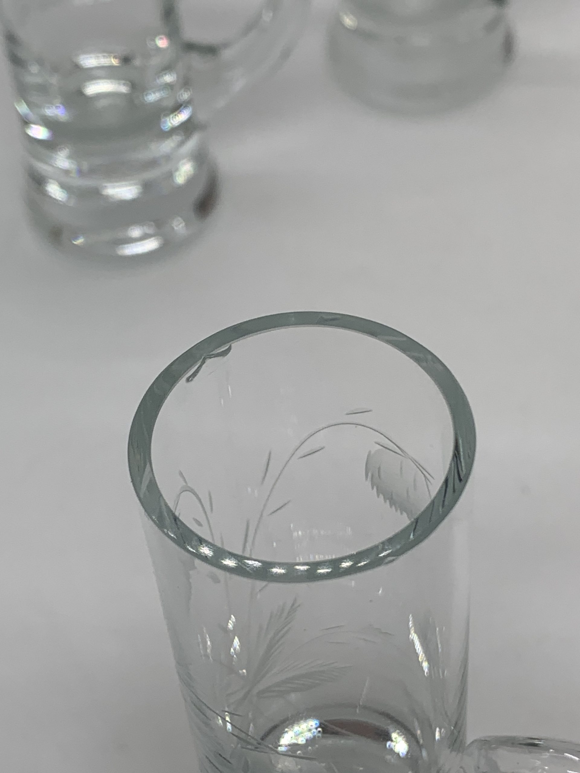 Vintage Etched Crystal Glass Port Sipper - Vintage Keepsakes