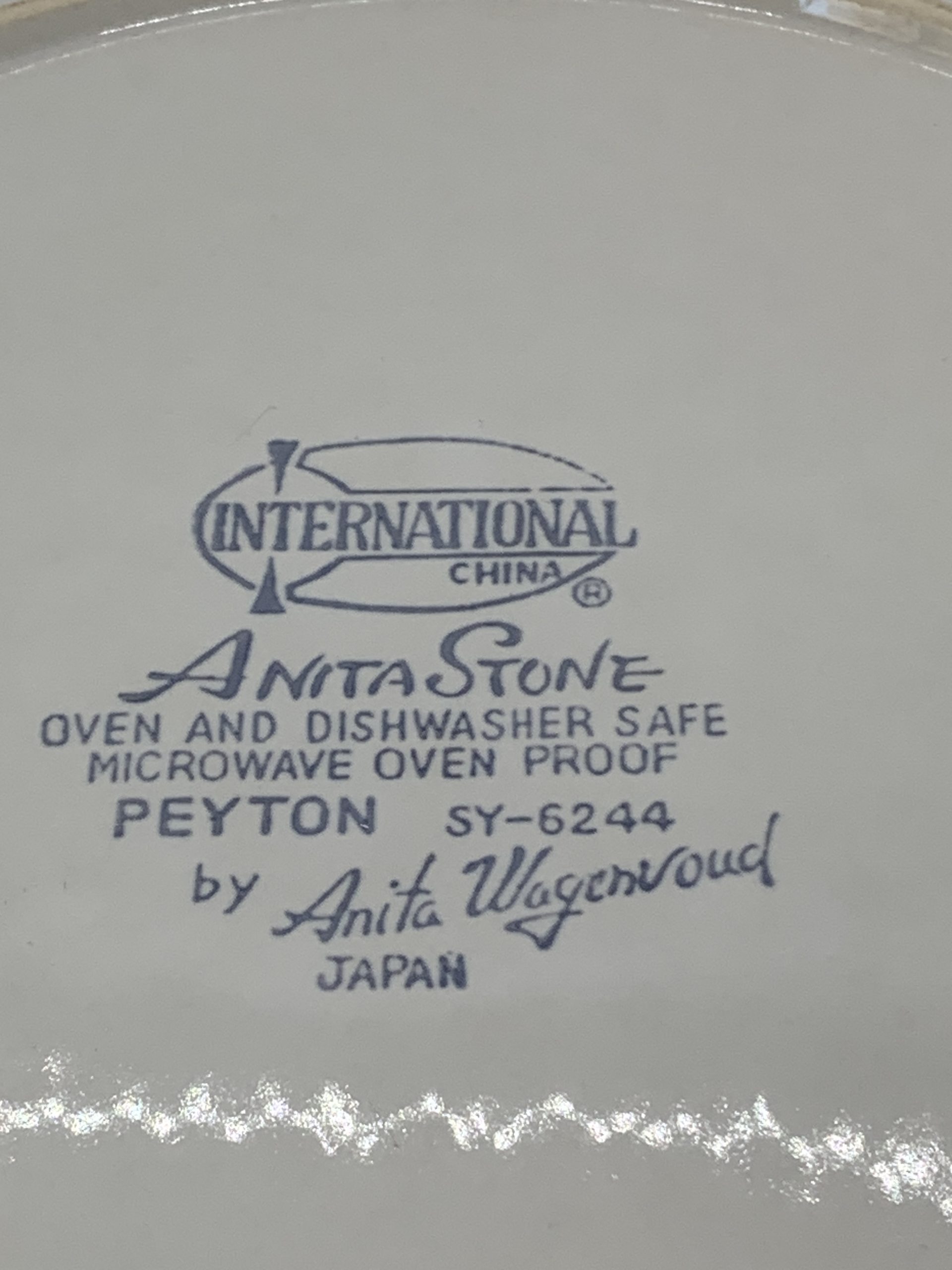 Anita Stone Peyton SY-2644 by Anita Wagenvoud Japanese Stoneware Plate ...