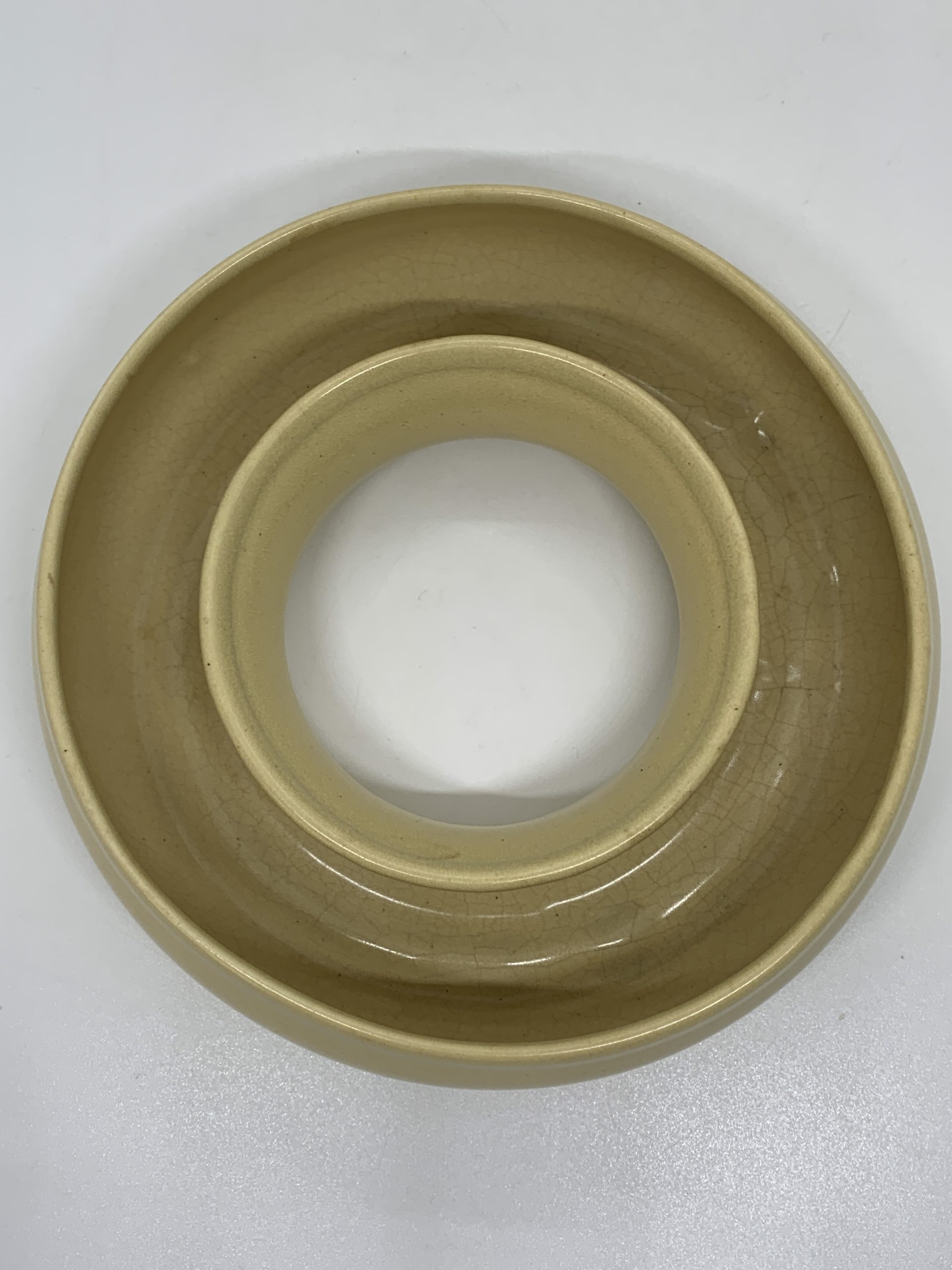 Vintage Ring Posy Vase 19cm (likely Poole Pottery) - Vintage Keepsakes