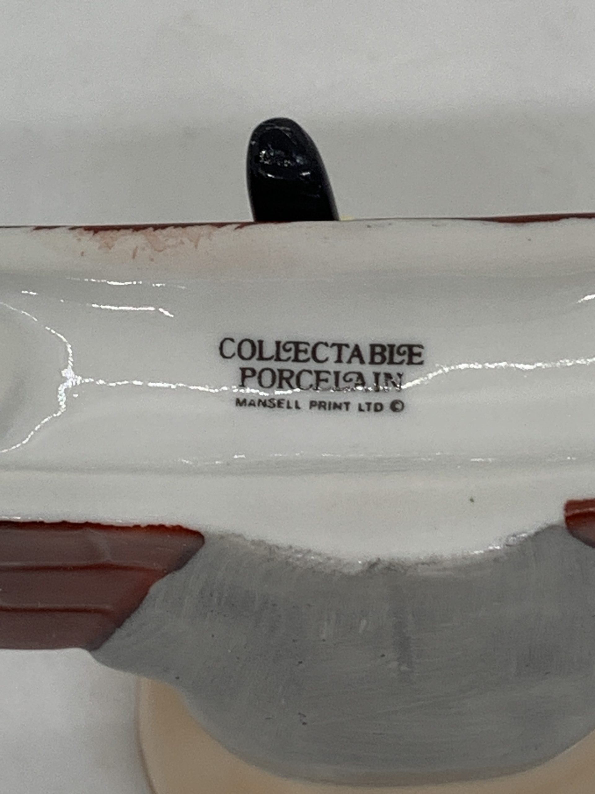 Collectable Porcelain Mansell Print Ltd Humpty Dumpty on Wall Egg Cup - Vintage Keepsakes