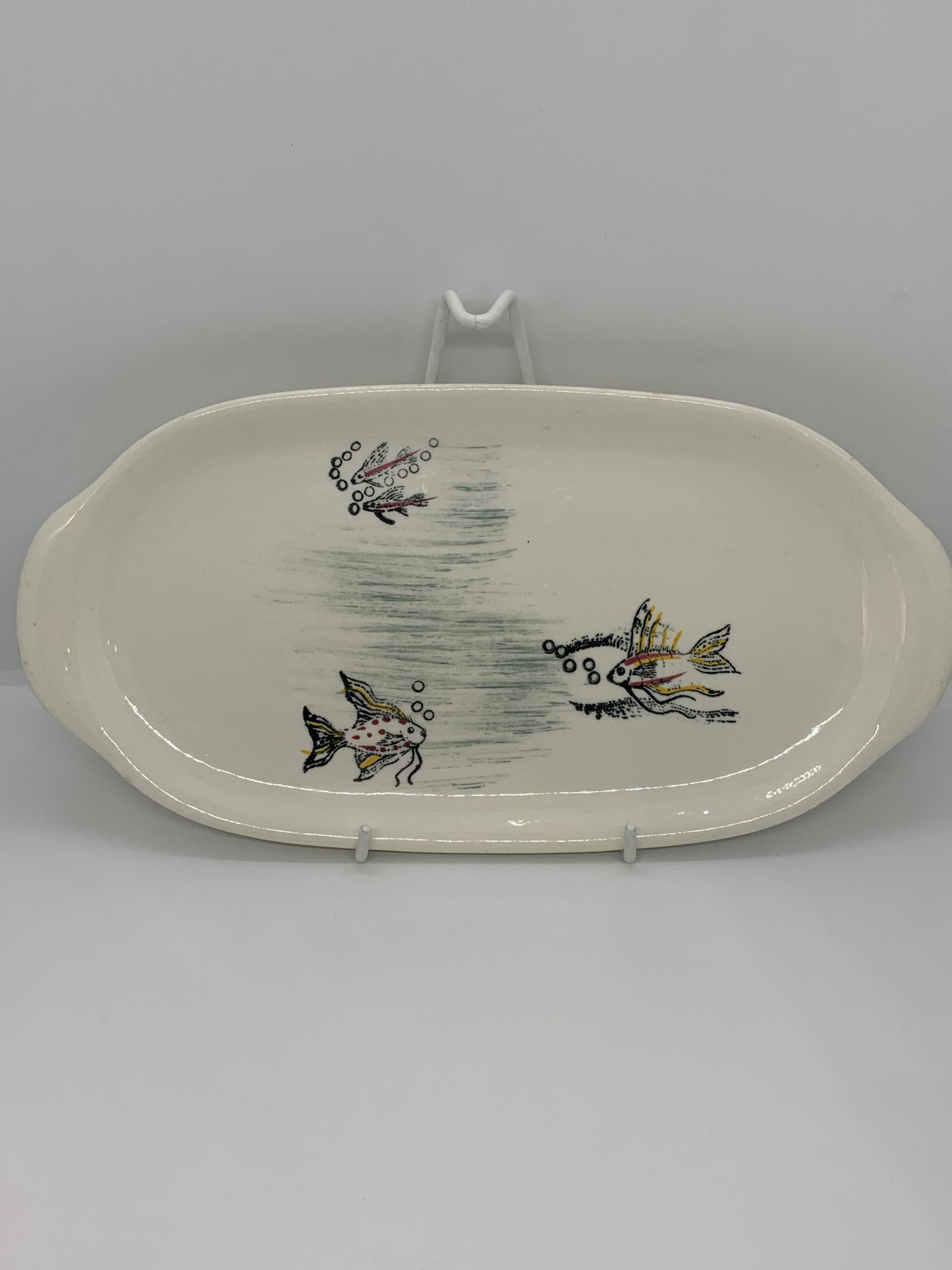 Vintage Swinnertons Nestor Vellum Serving Tray Fish Pattern 29cm ...