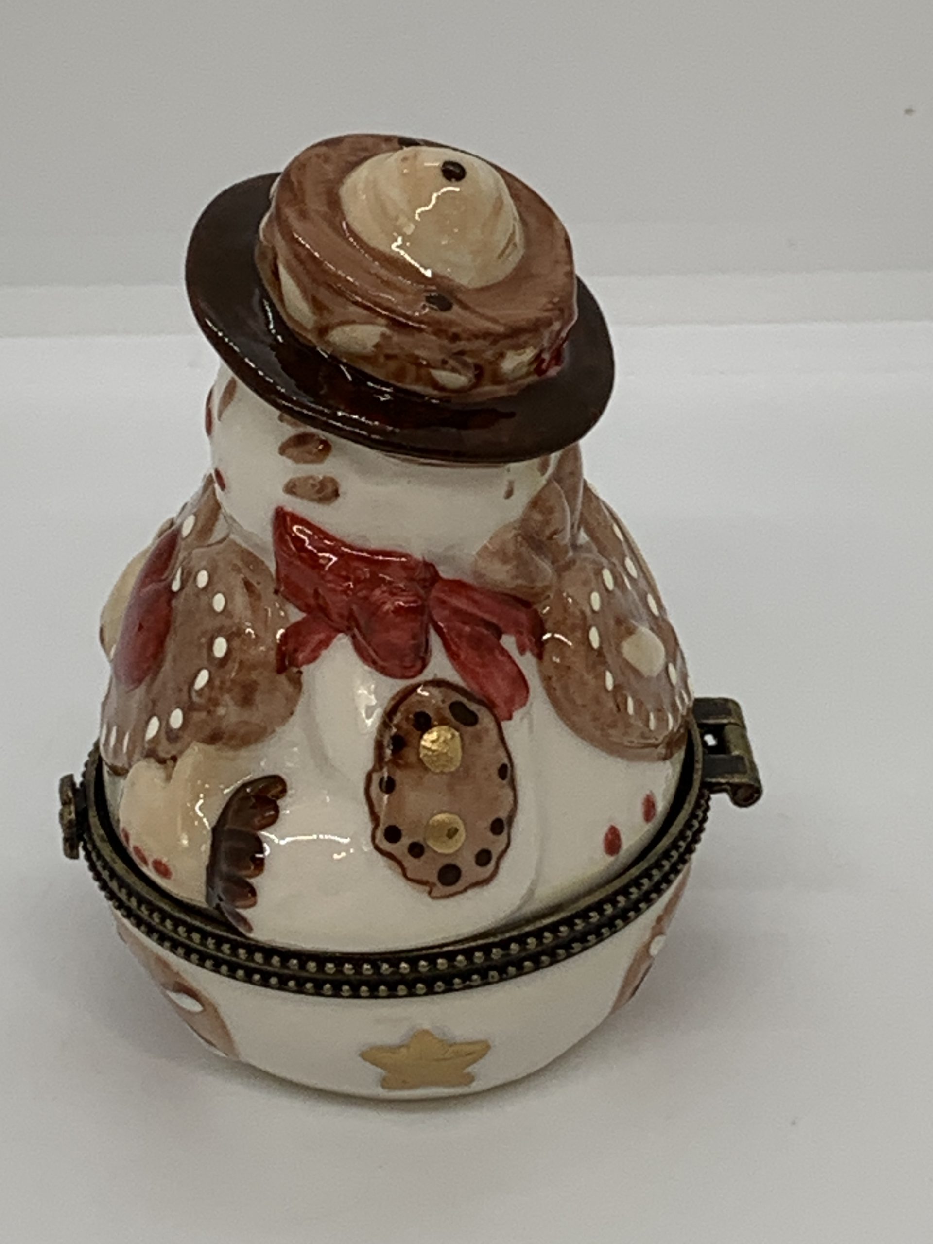 Villeroy and Boch Gingerbread Snowman Hinged Trinket Box 9cm - Vintage ...