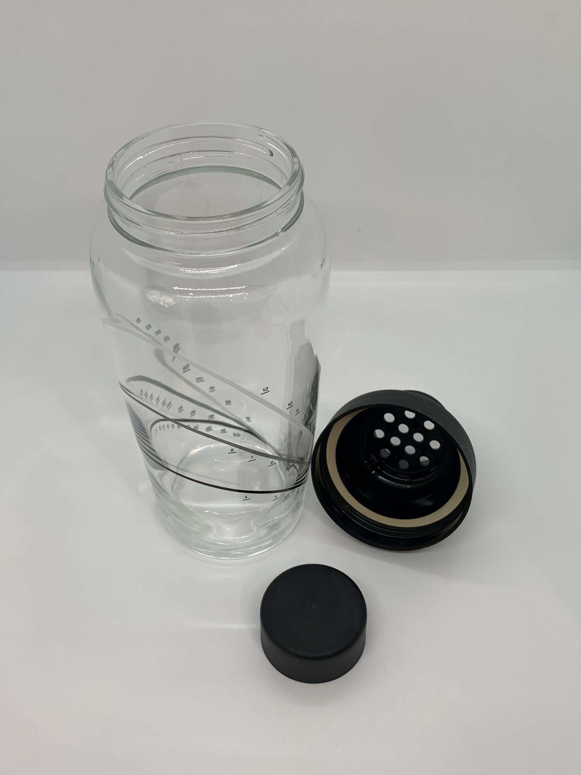 Luigi Bormioli Glass Cocktail Shaker with Measurements - Vintage Keepsakes