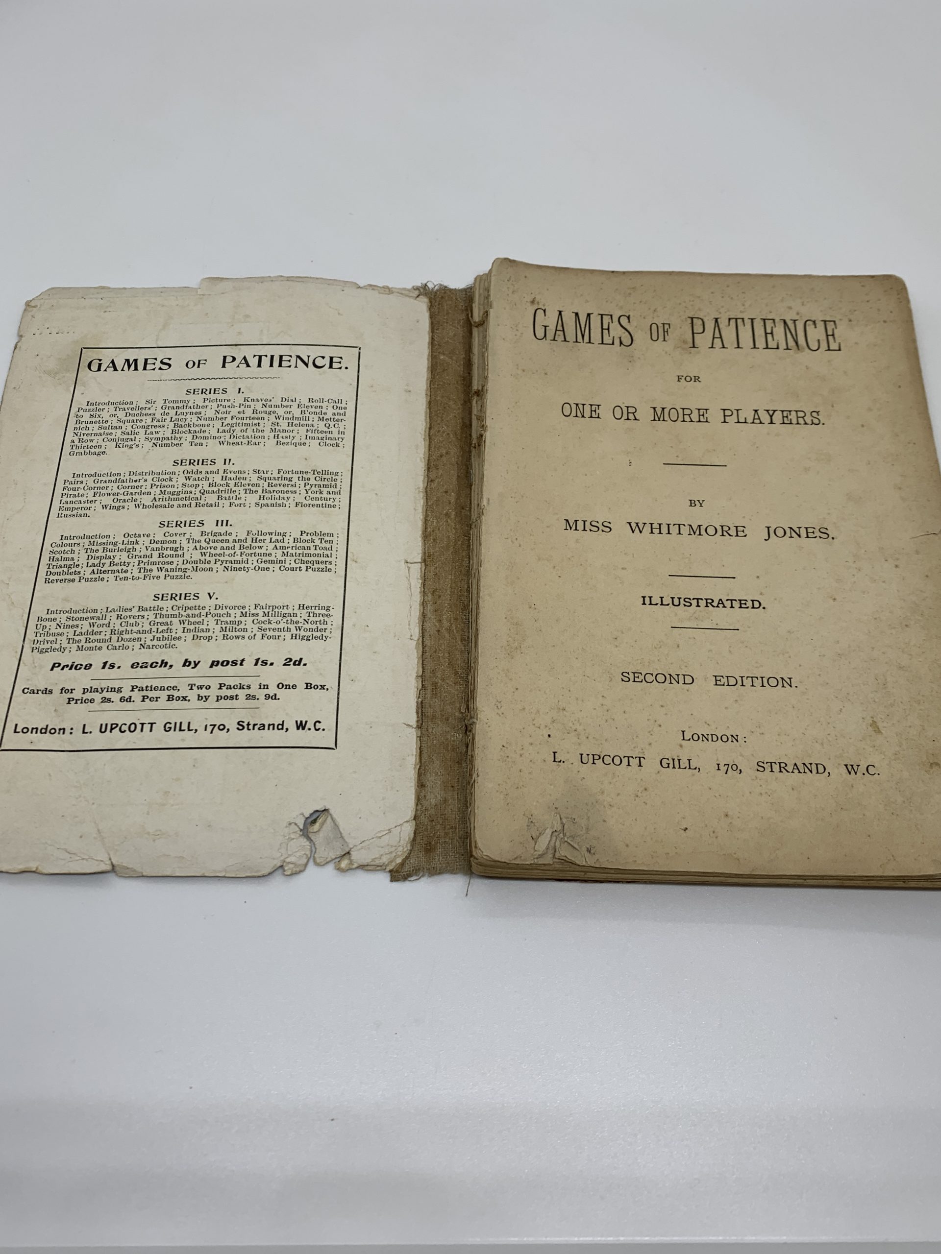 Games of Patience 4th Series with Illustrations by Miss Whitmore Jones ...
