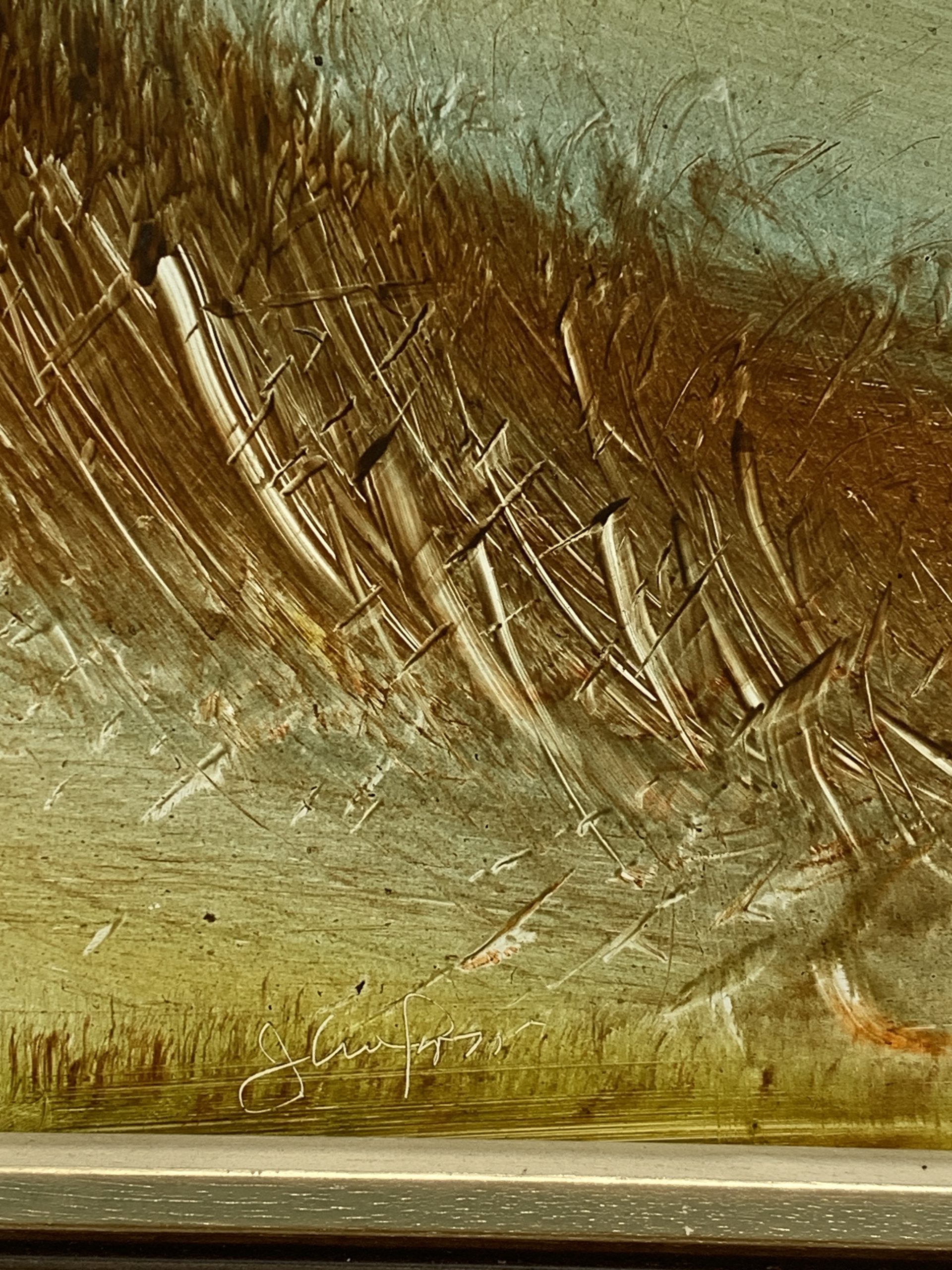 Jim Crofts Signed Original Oil Painting - Beach with Blue Sky - 29x34cm ...