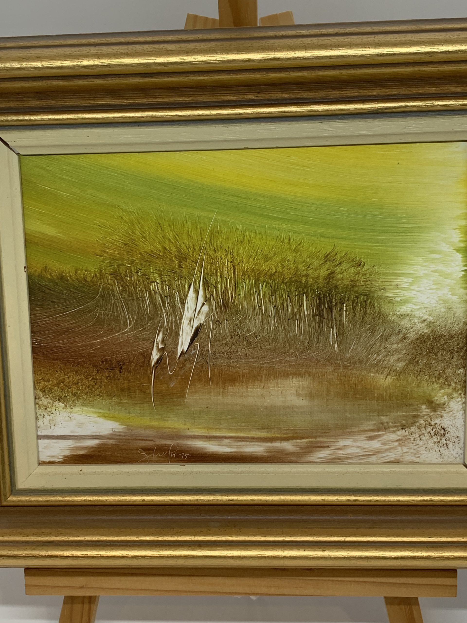 Jim Crofts Signed Original Oil Painting - Bird in Reeds - 24x29cm [4 ...