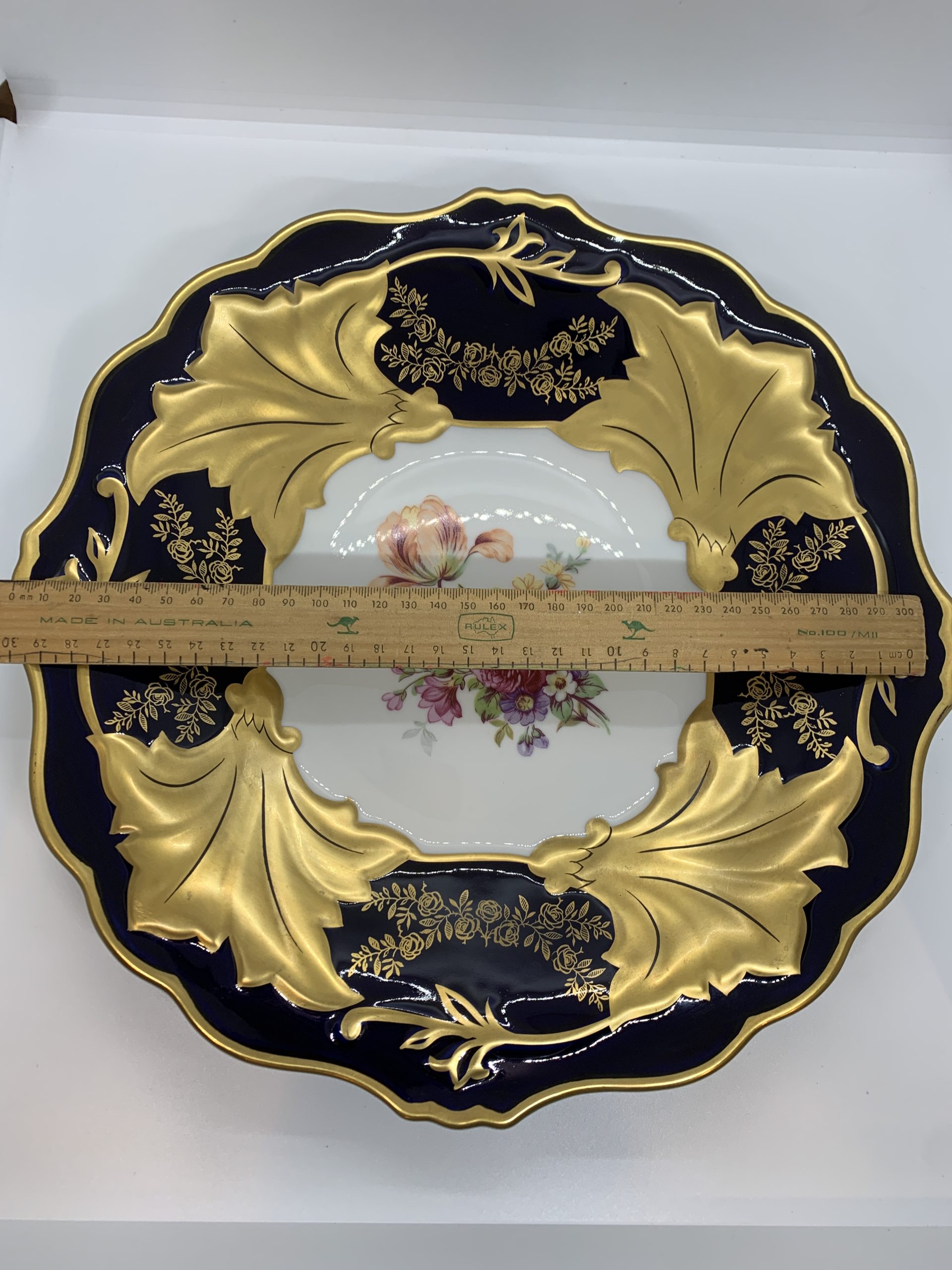 Echt Weimar Kobalt Jutta 781 66 Gold Blue Centrepiece Plate 32cm ...