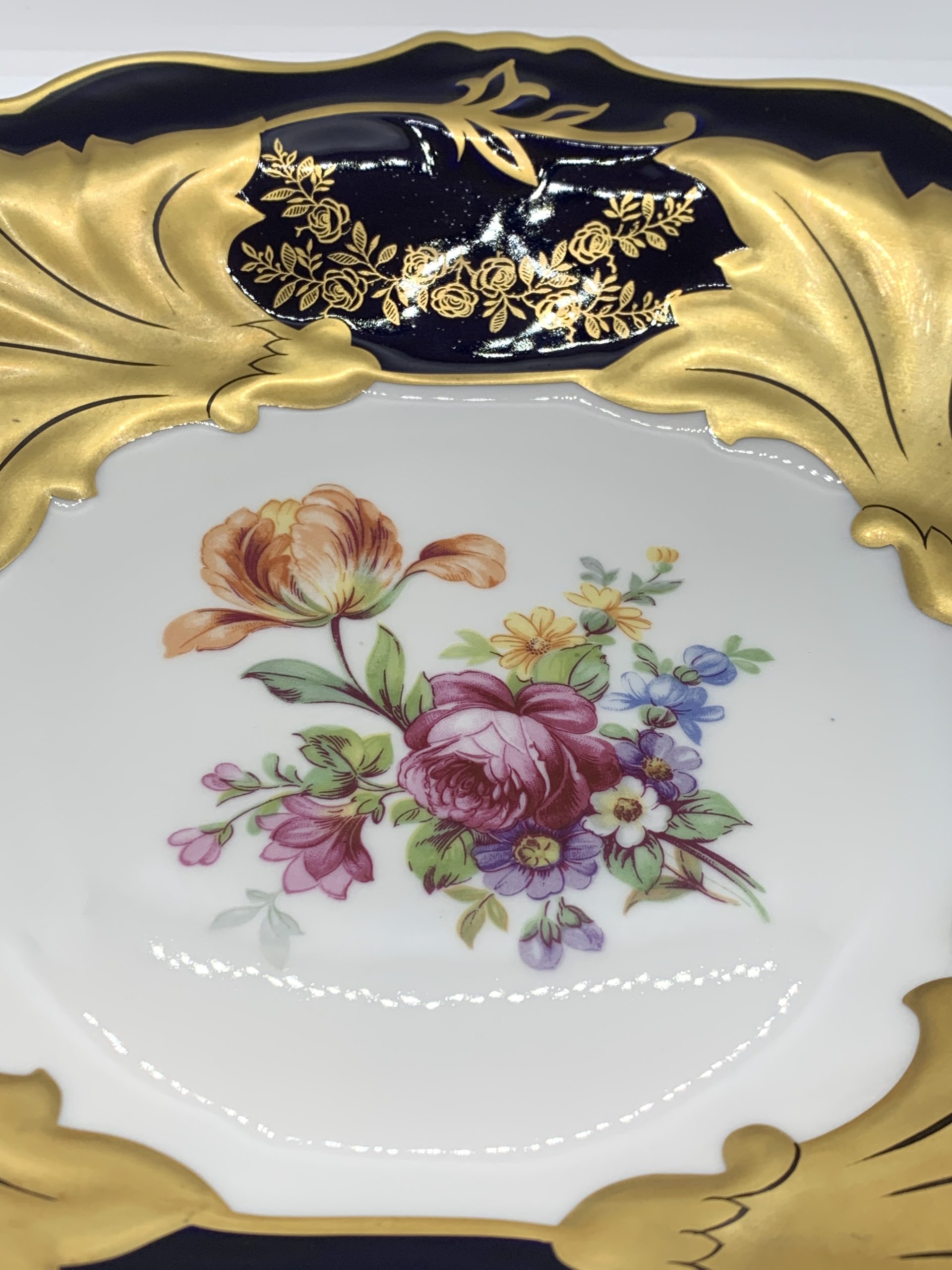 Echt Weimar Kobalt Jutta 781 66 Gold Blue Centrepiece Plate 32cm ...