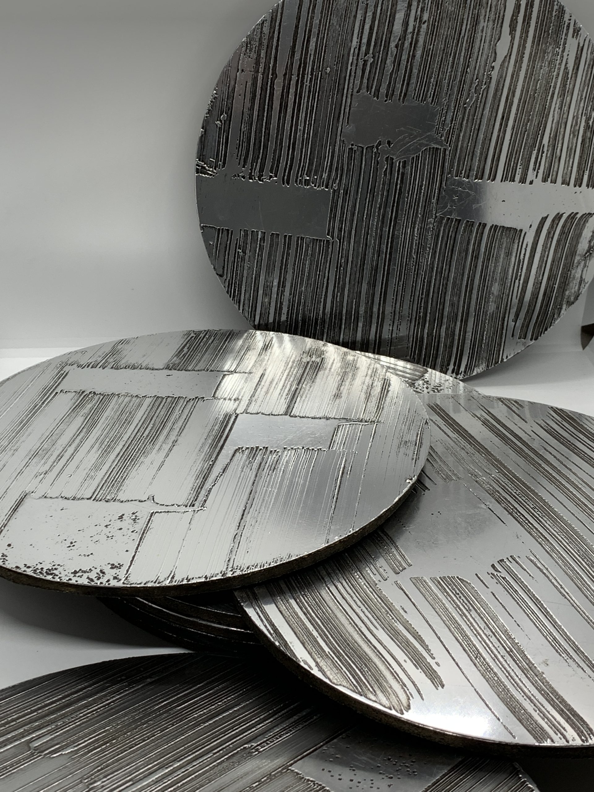 Don Sheil Style Brutalist Cork Backed Placemats 26cm - Vintage Keepsakes