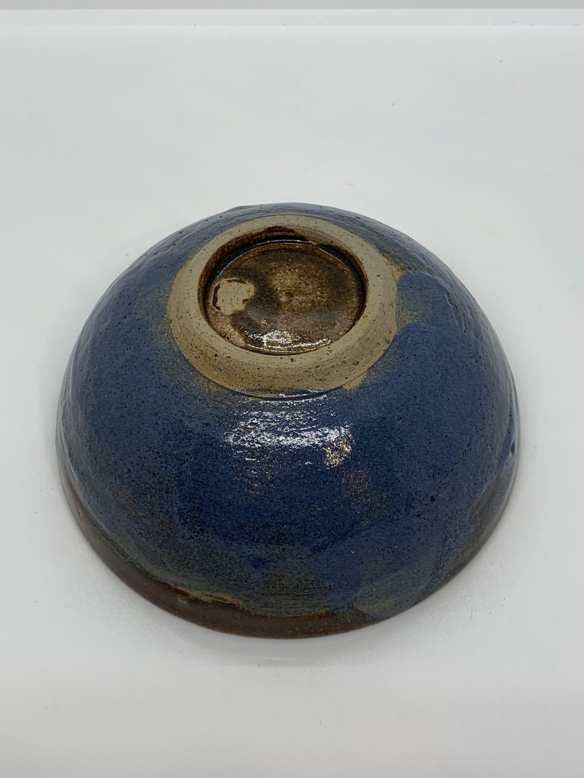 Stoneware Pottery Blue toned Bowl by Eileen Brooker (1922-) - Stamped ...
