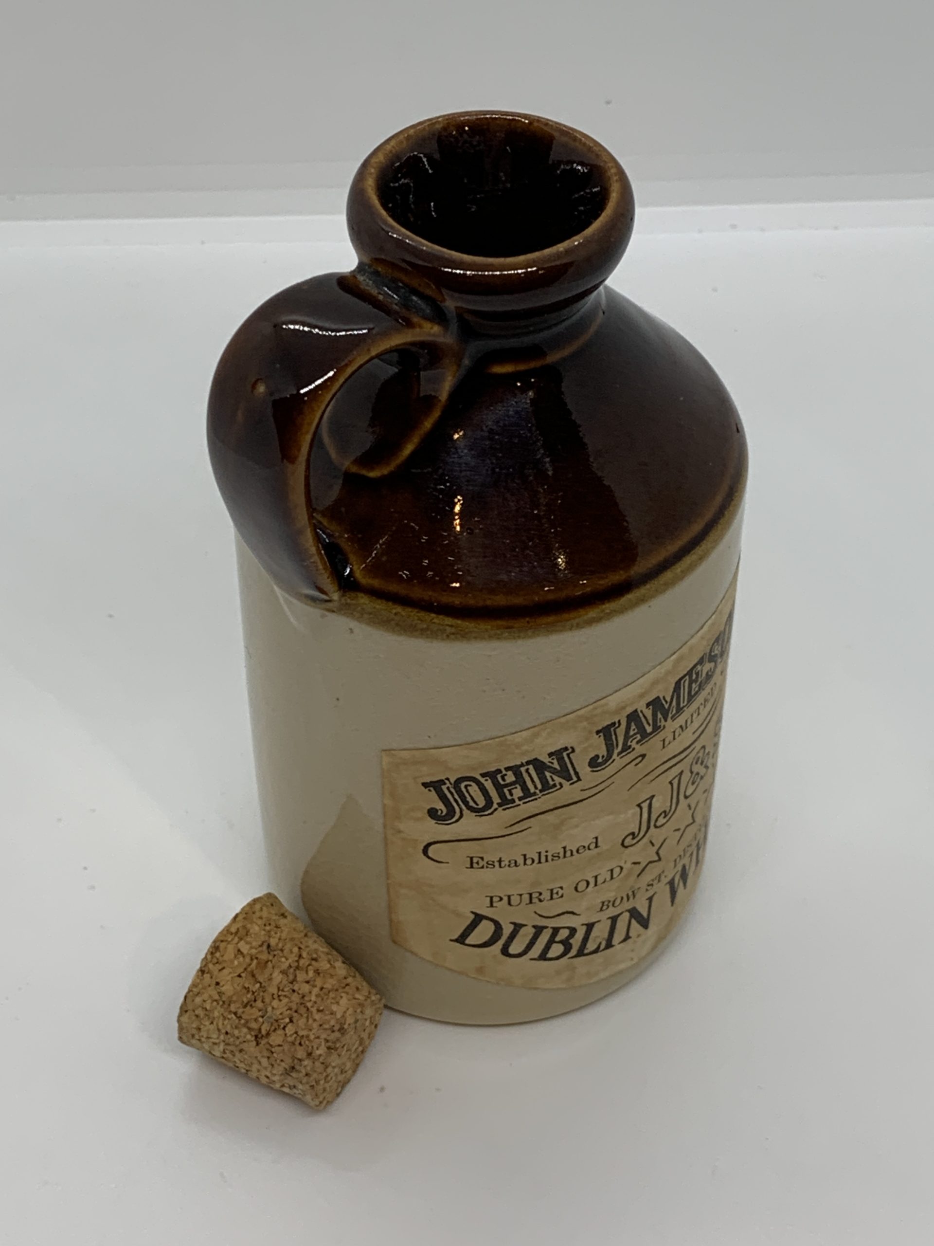 John Jameson and Son Dublin Whiskey Pottery Jug with Stopper 15cm ...