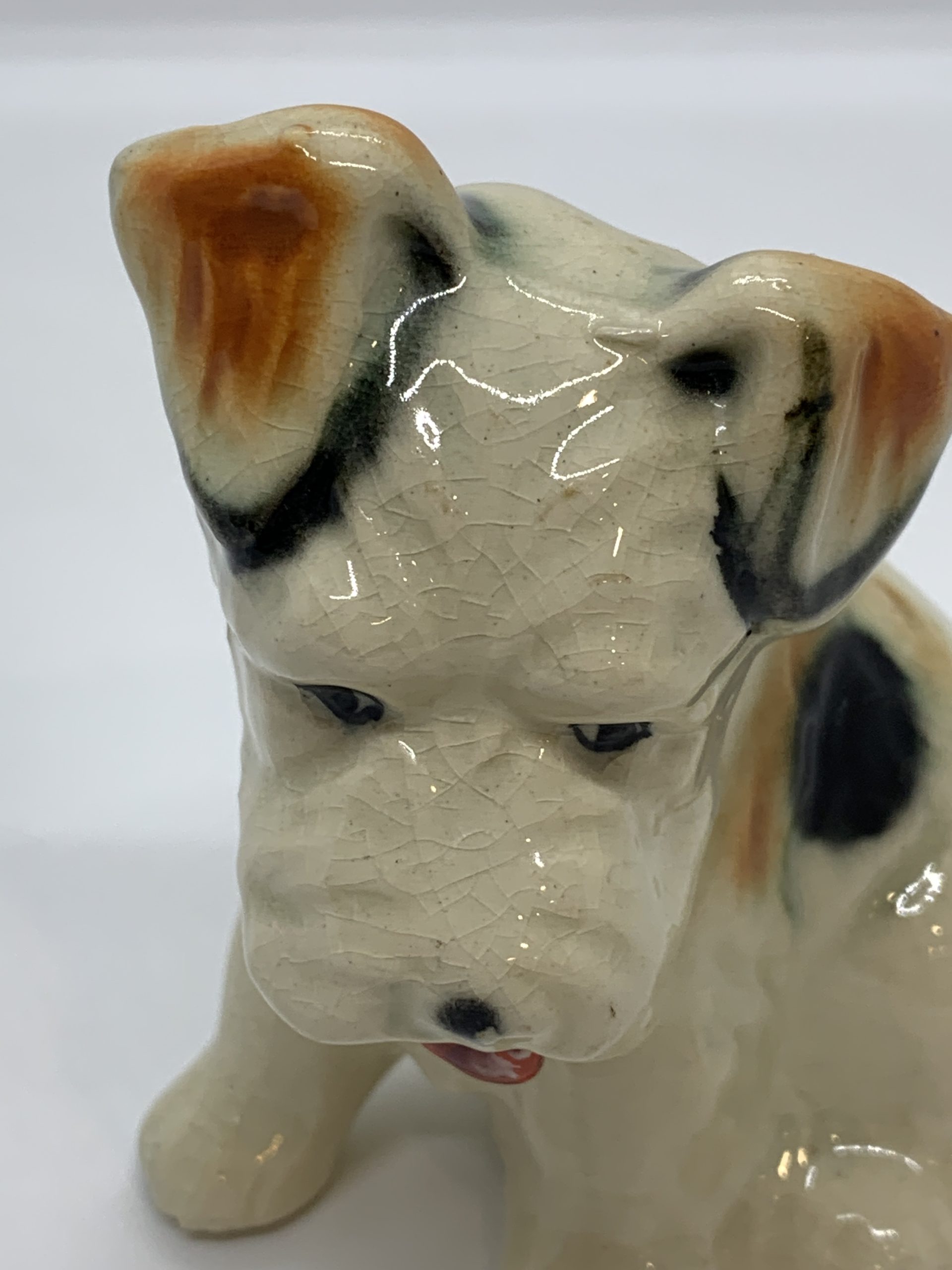 Superior Quality (Japanese) Ceramic Terrier Dog 11cm - Vintage Keepsakes