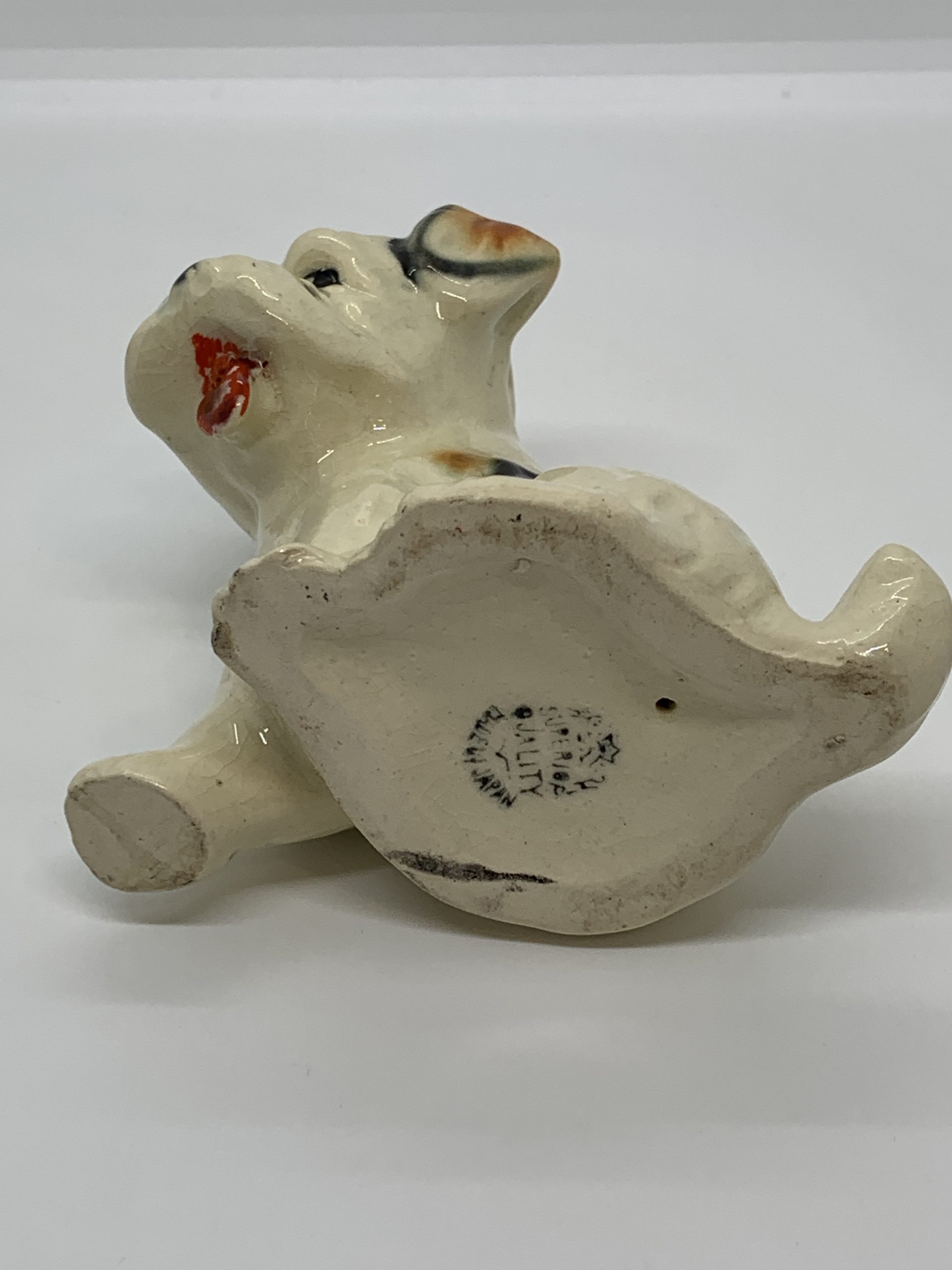 Superior Quality (Japanese) Ceramic Terrier Dog 11cm - Vintage Keepsakes