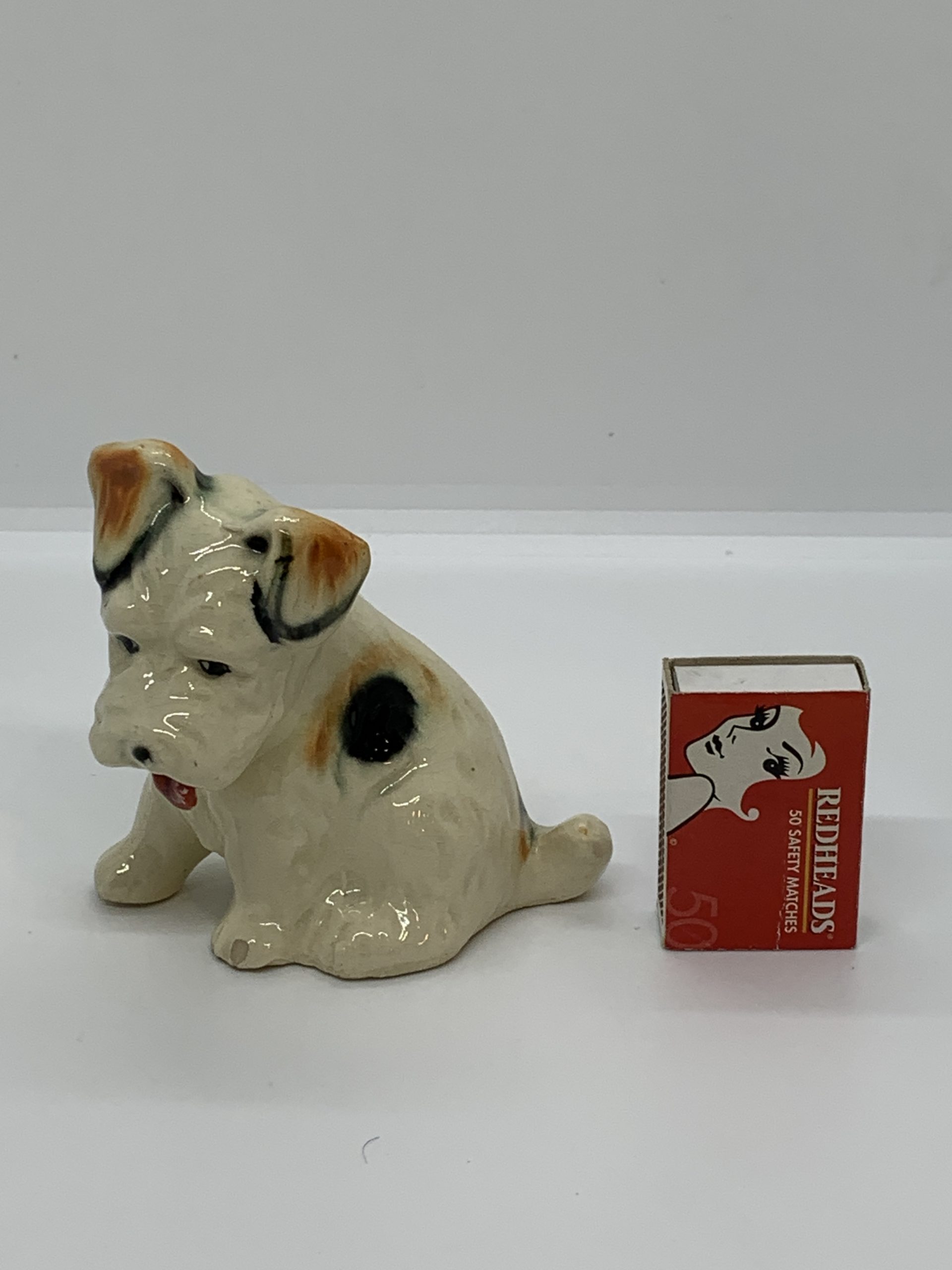 Superior Quality (Japanese) Ceramic Terrier Dog 11cm - Vintage Keepsakes