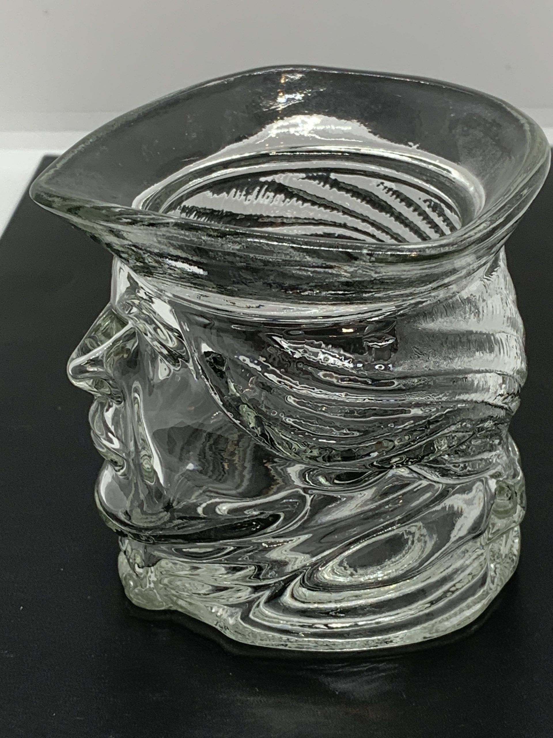 Avon Clear Glass Toby Jug - Vintage Keepsakes