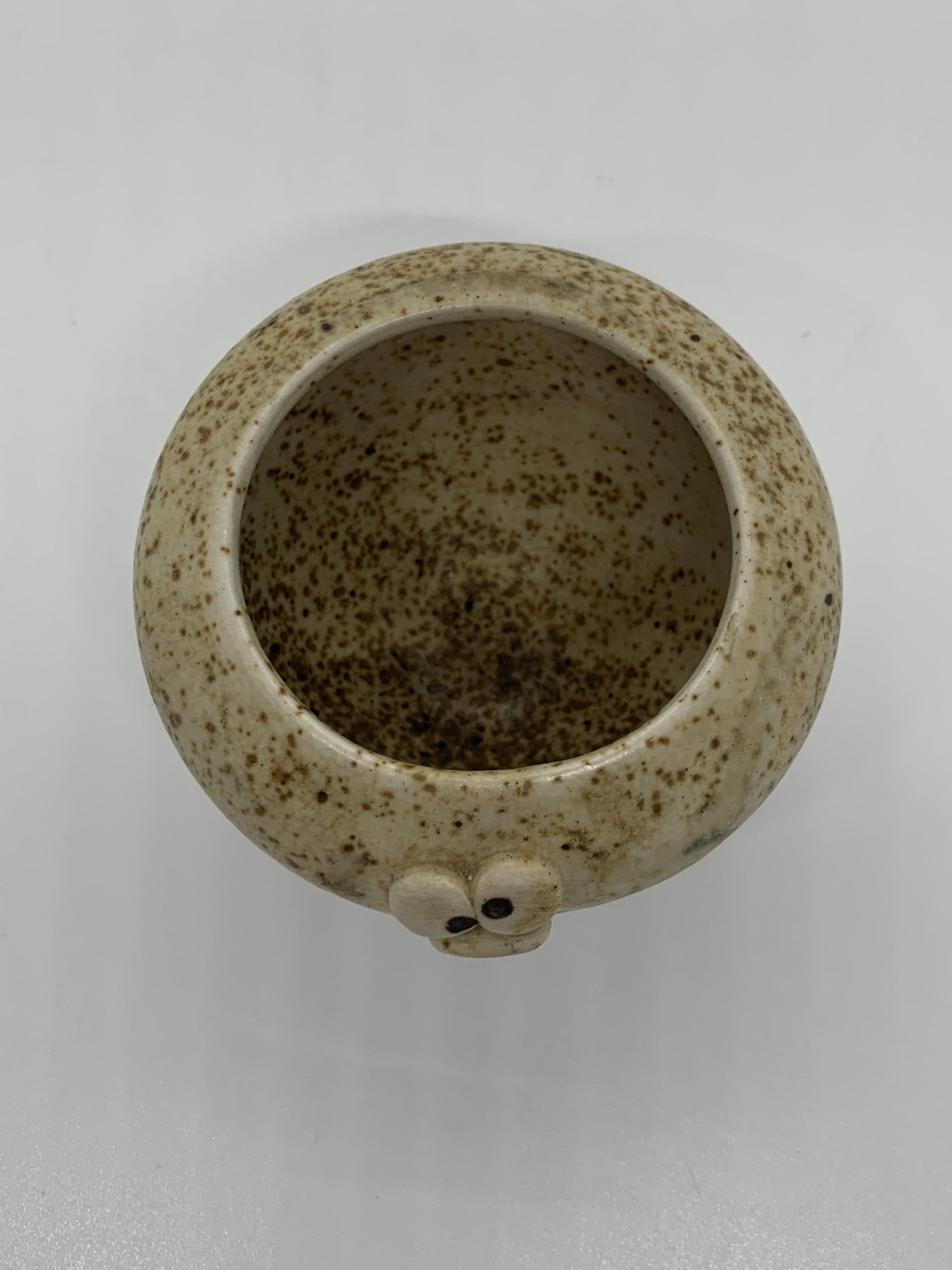 Vintage Pottery Smiling Face Egg Separator or String Pot - Vintage ...