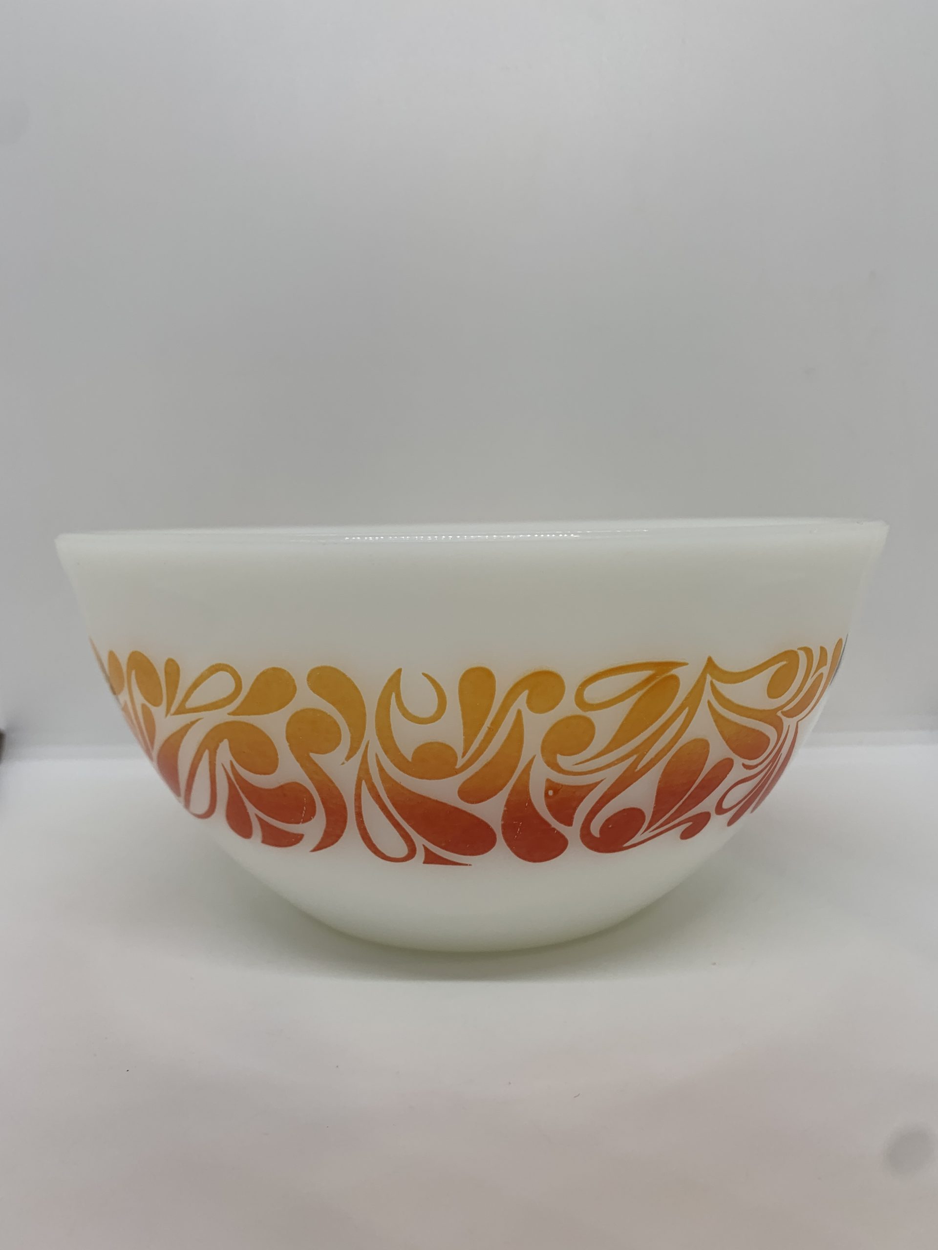 Pyrex Agee Paisley Red Orange No10 Mixing Bowl 20cm - Vintage Keepsakes