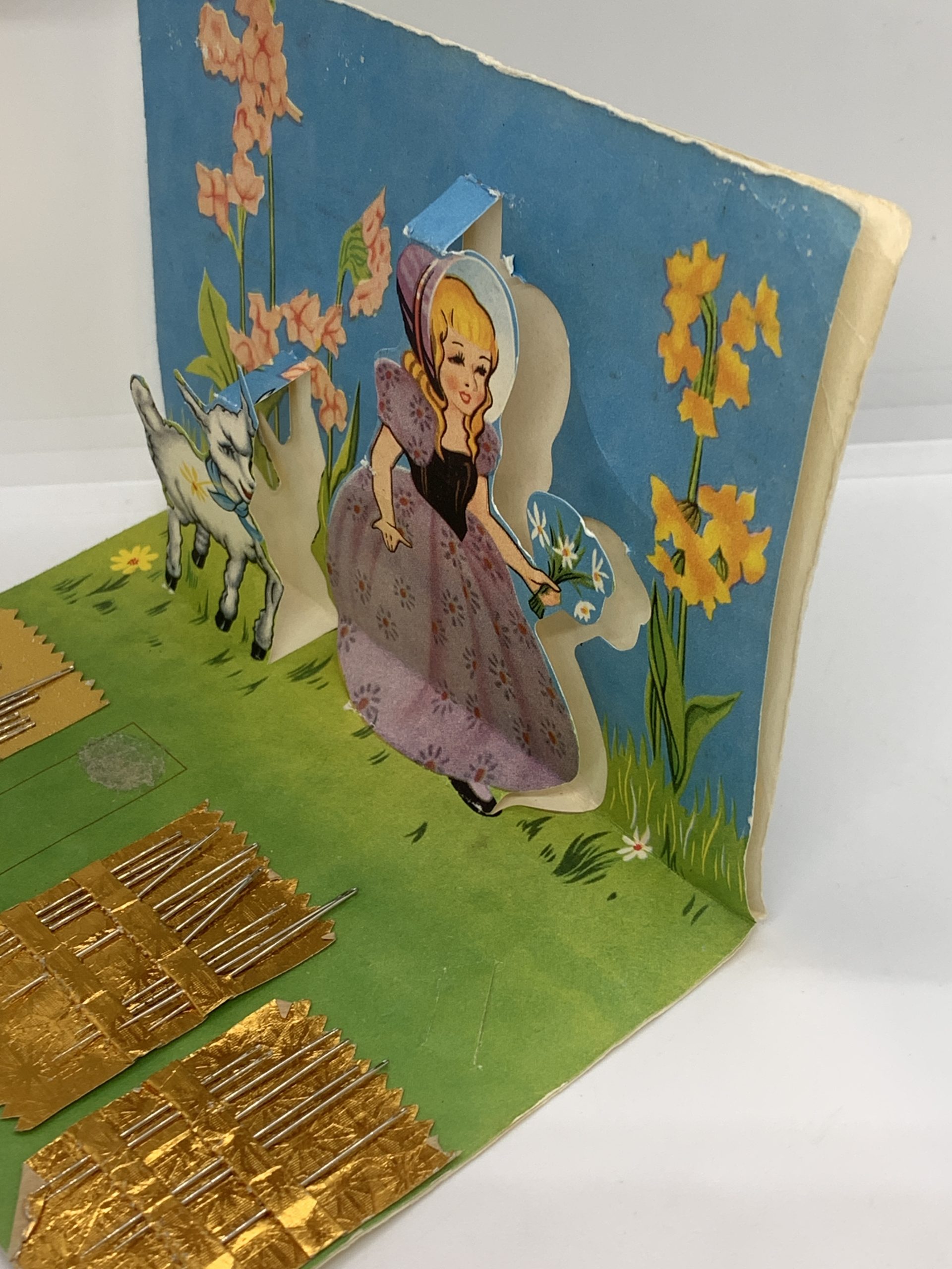 Novelty Needle Book - Mary had a Little Lamb - Made in Japan - Vintage ...