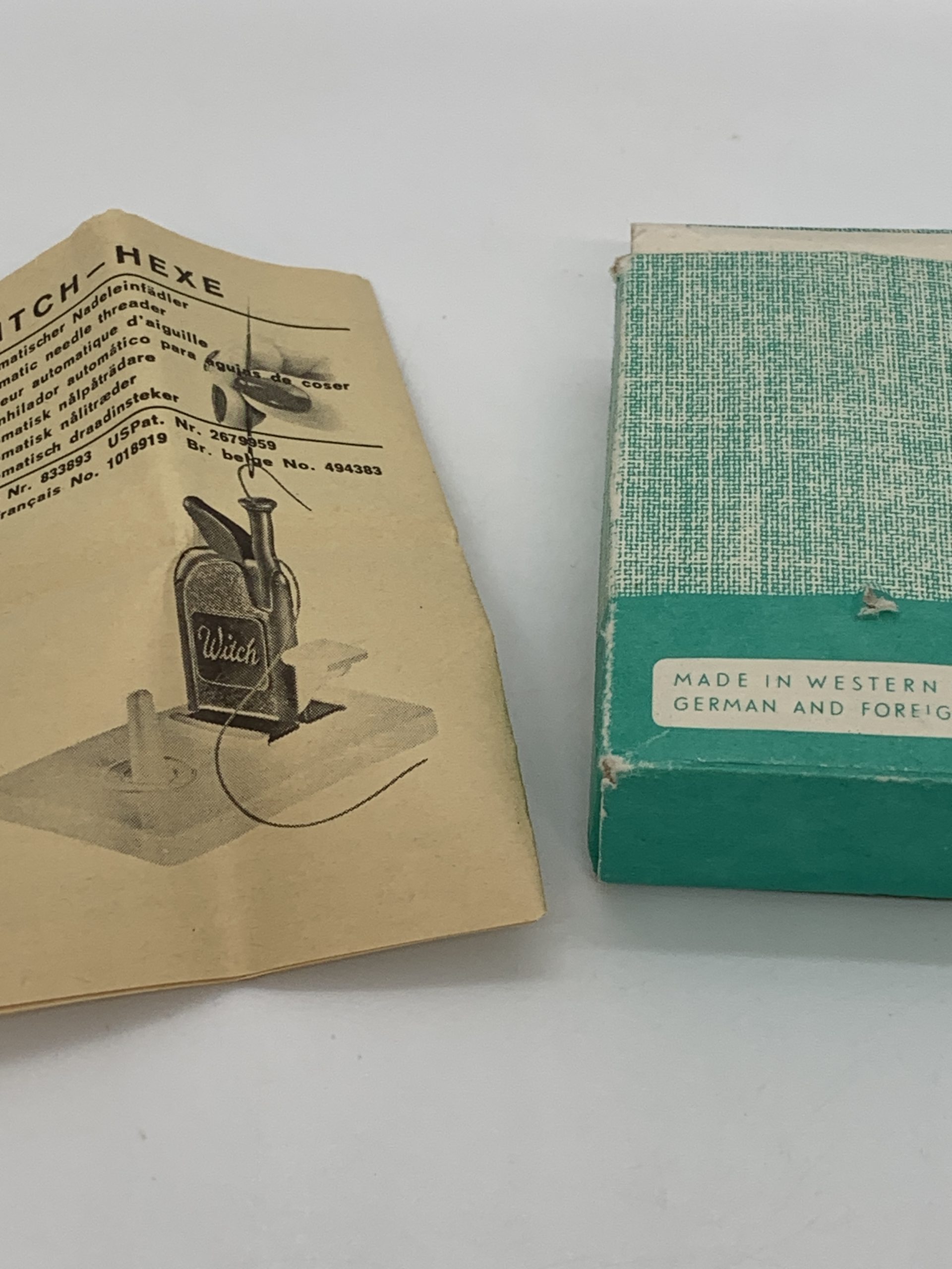 Vintage Witch Needle Threader - German - in box with Instructions ...