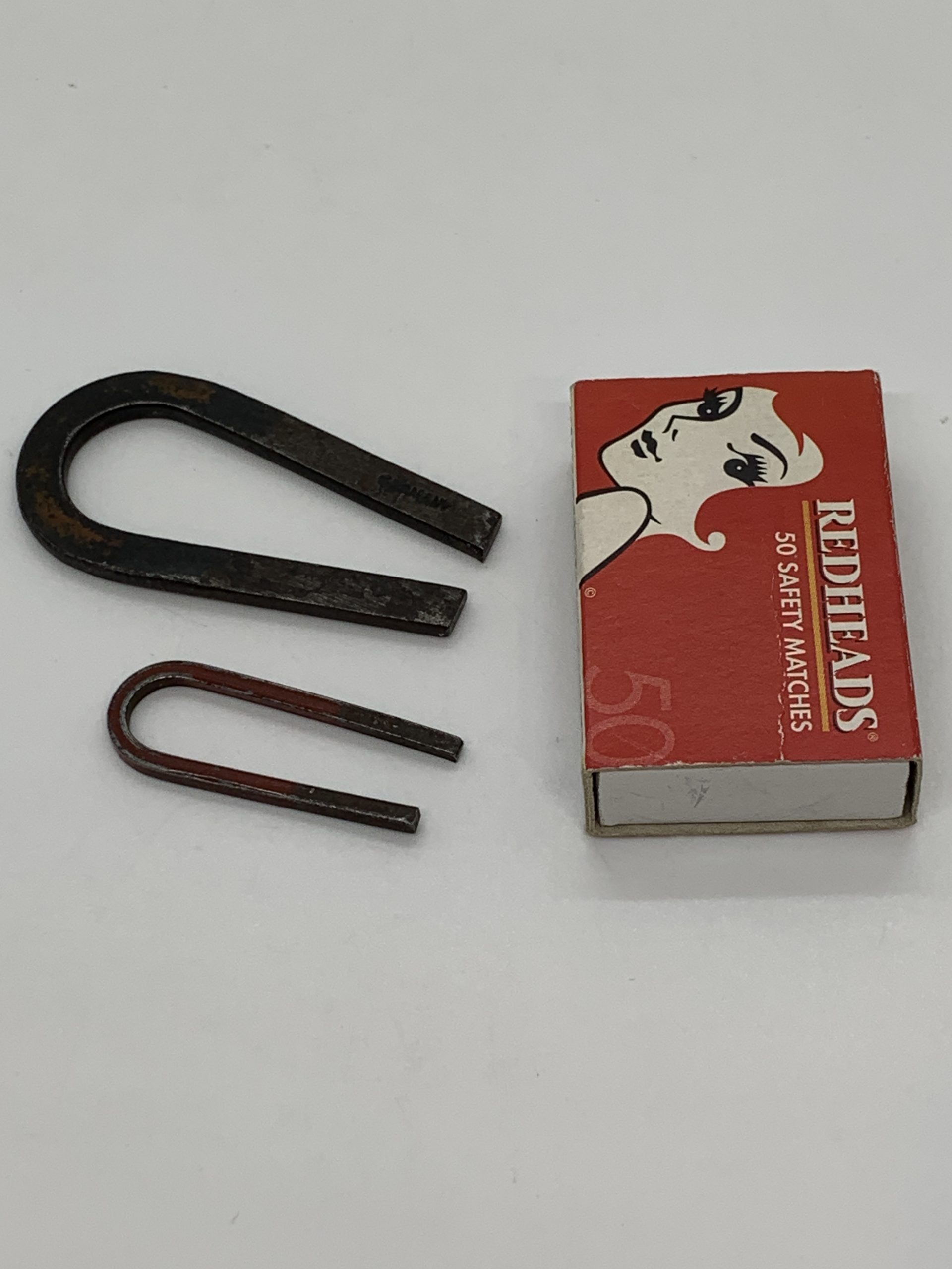Horseshoe Needle Magnets (one marked Germany) - Vintage Keepsakes