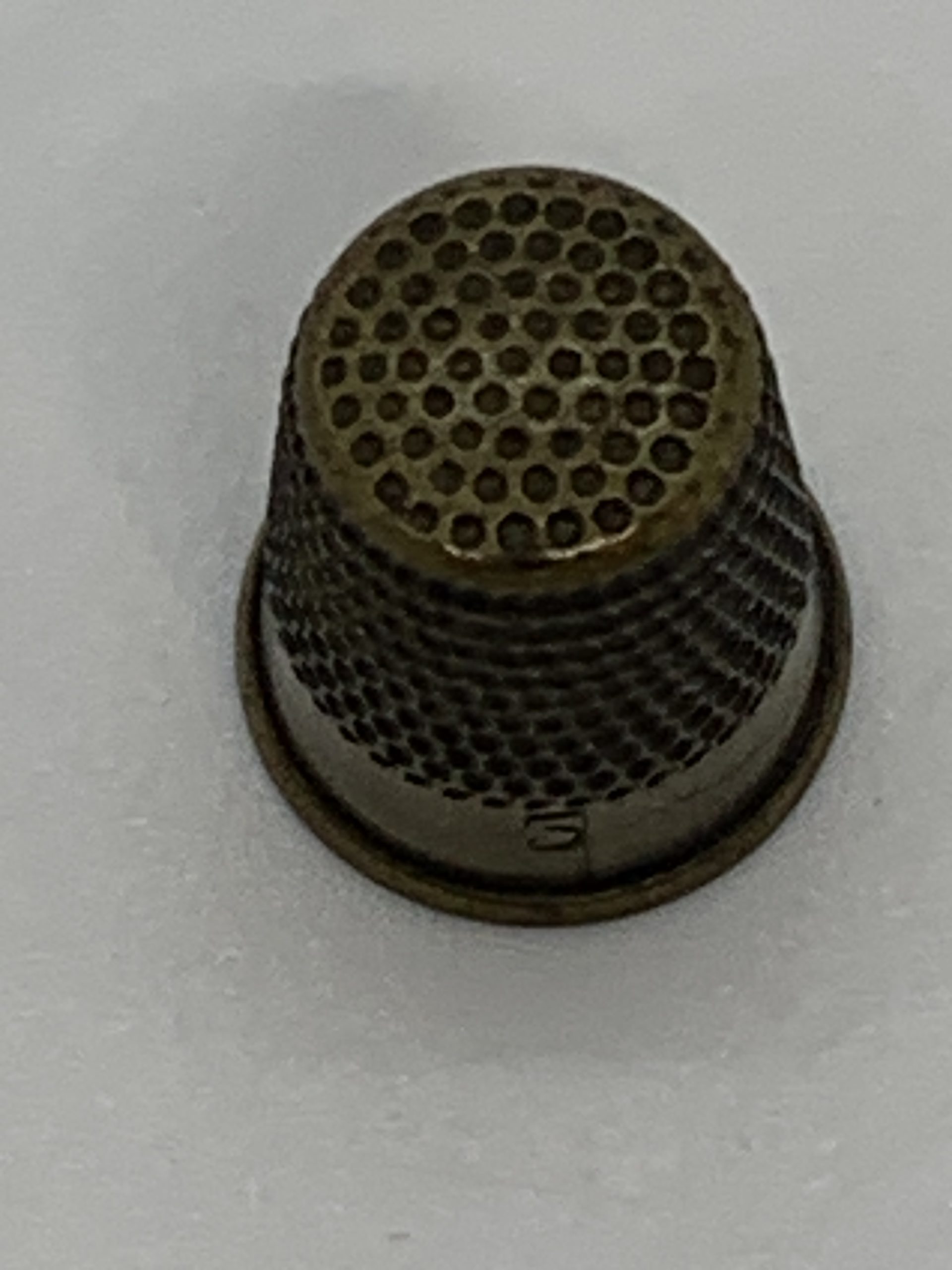 Vintage Brass Thimble Size 5 - Vintage Keepsakes