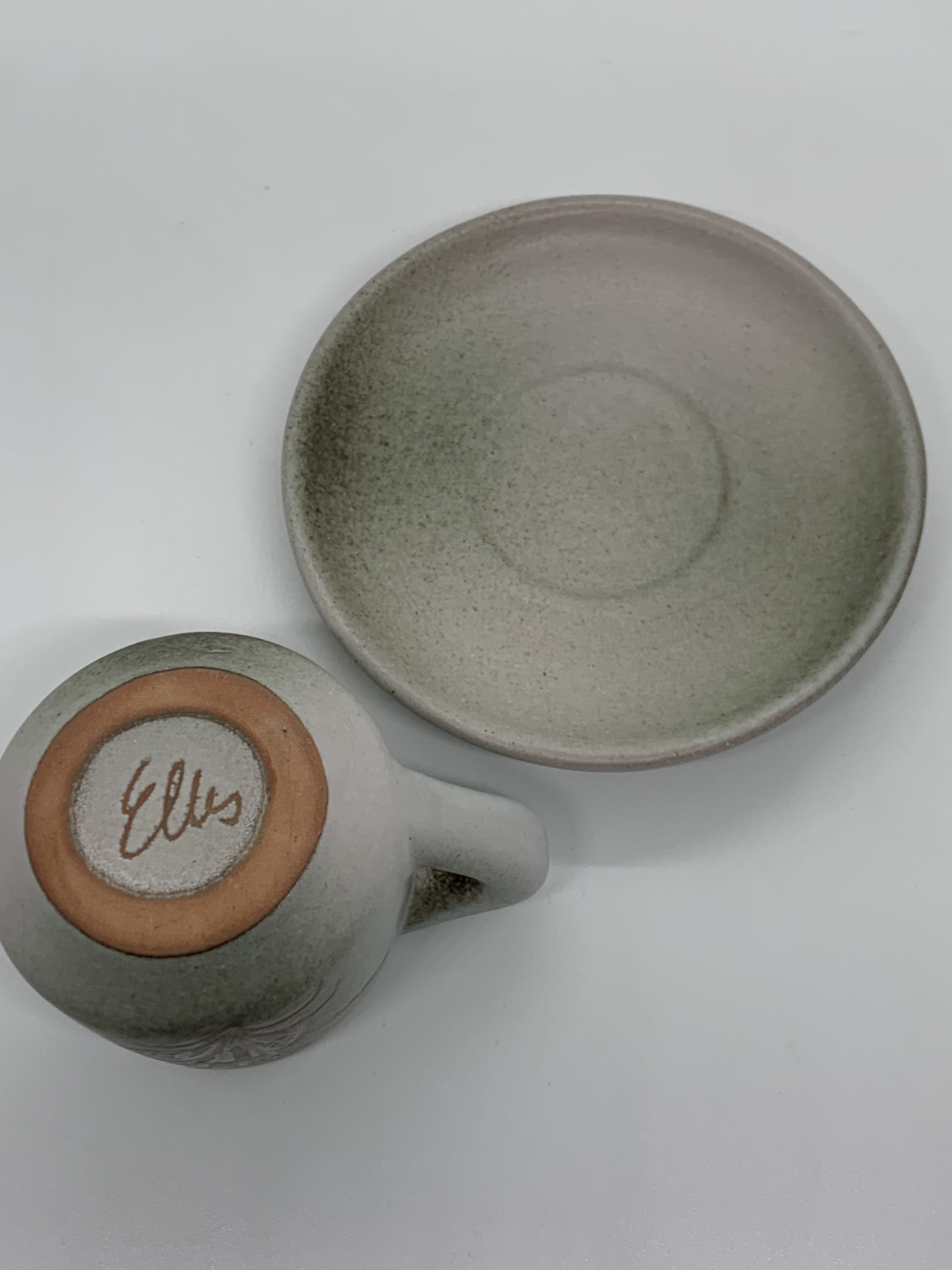Ellis Wheat Pattern Coffee Cup and Saucer - Vintage Keepsakes