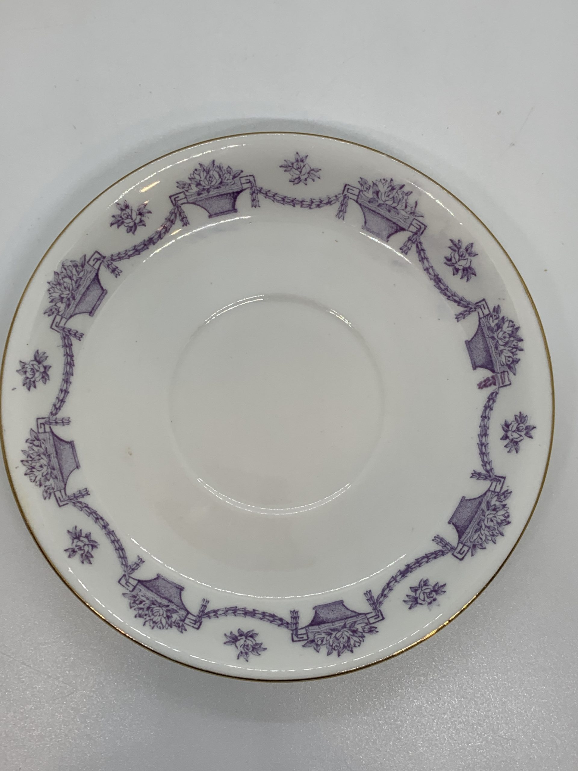 E Hughes and Co Bone China Saucers Pattern 854 - Vintage Keepsakes