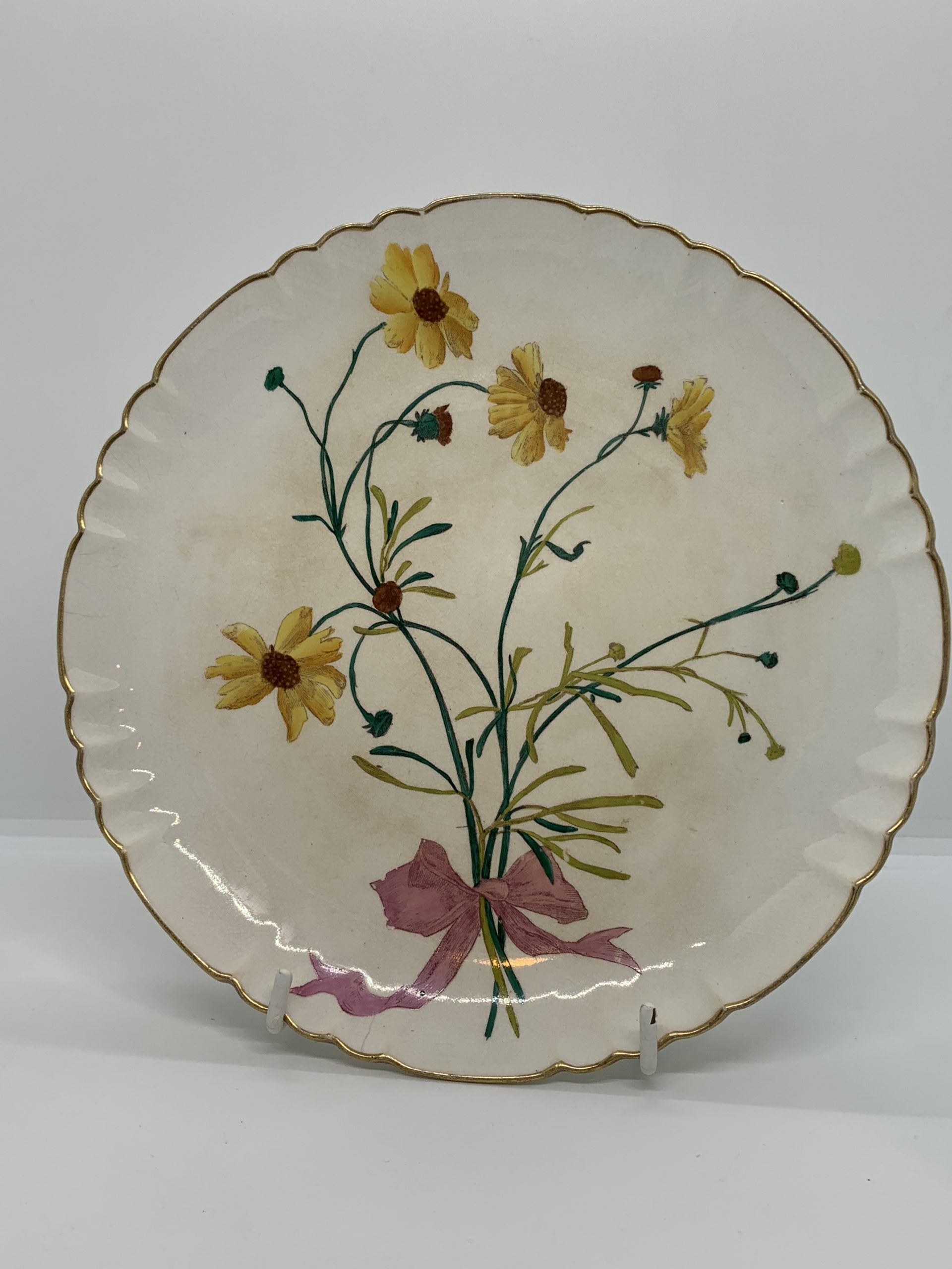 Antique Minton Pattern C2599 Plate with Hand painted flower design 22cm ...