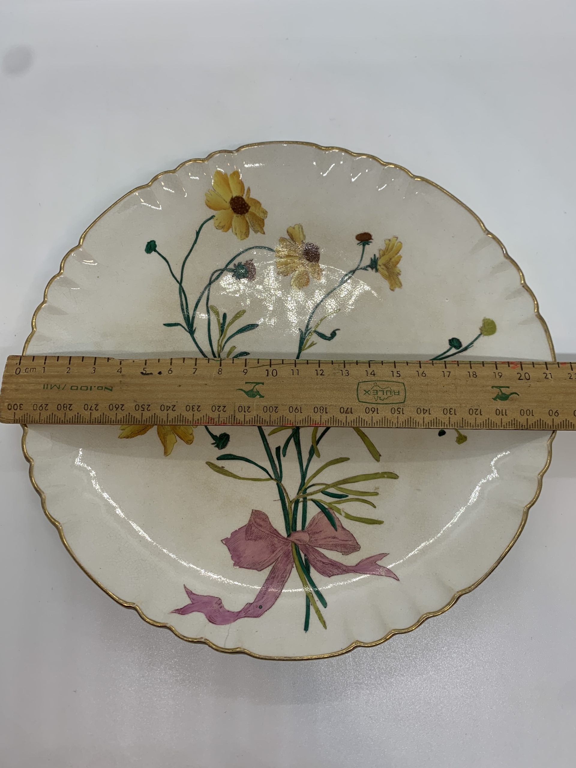 Antique Minton Pattern C2599 Plate with Hand painted flower design 22cm ...