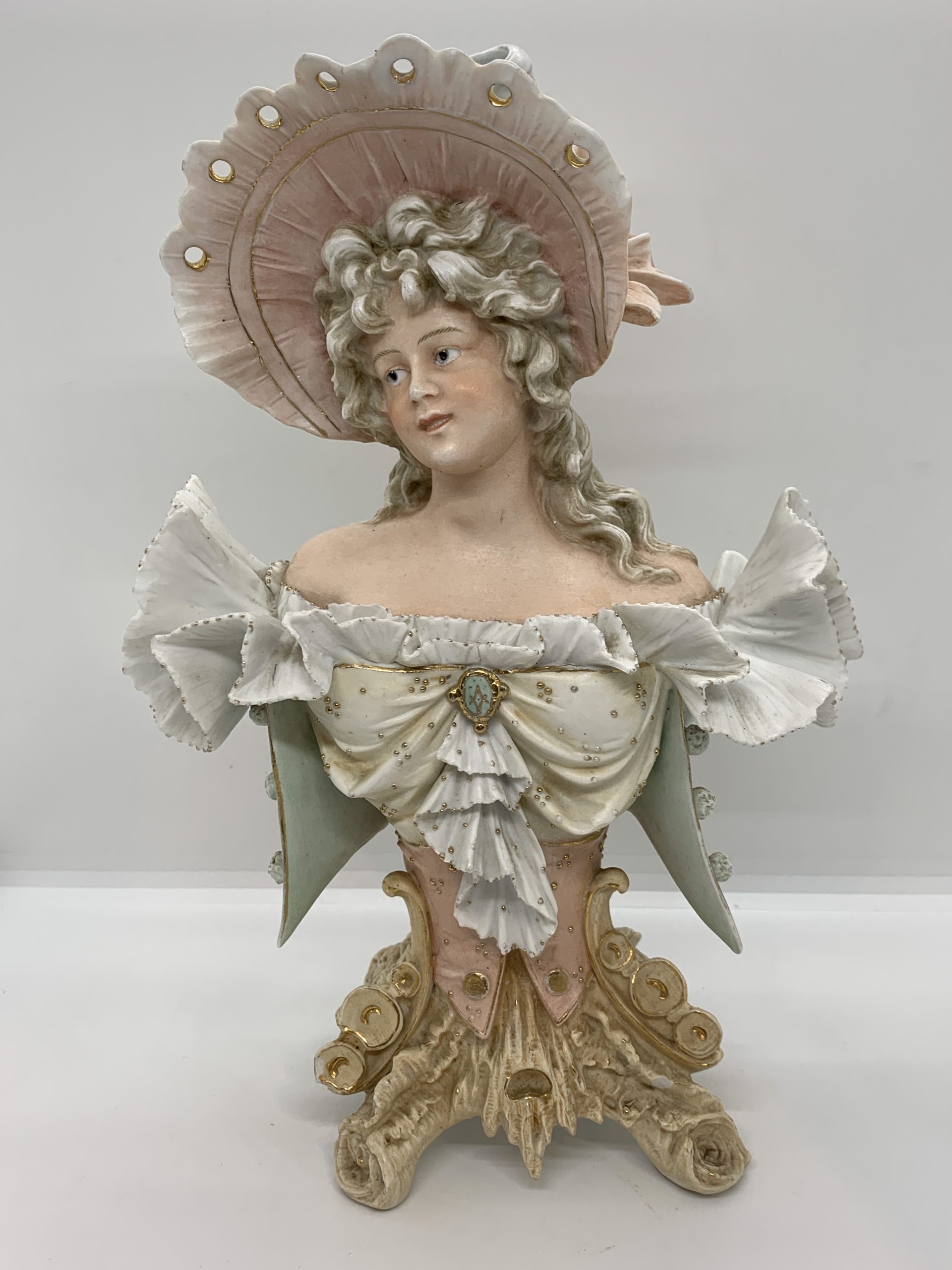Vintage Victorian Bisque Porcelain Lady Bust 26cm (stamped 2623 ...