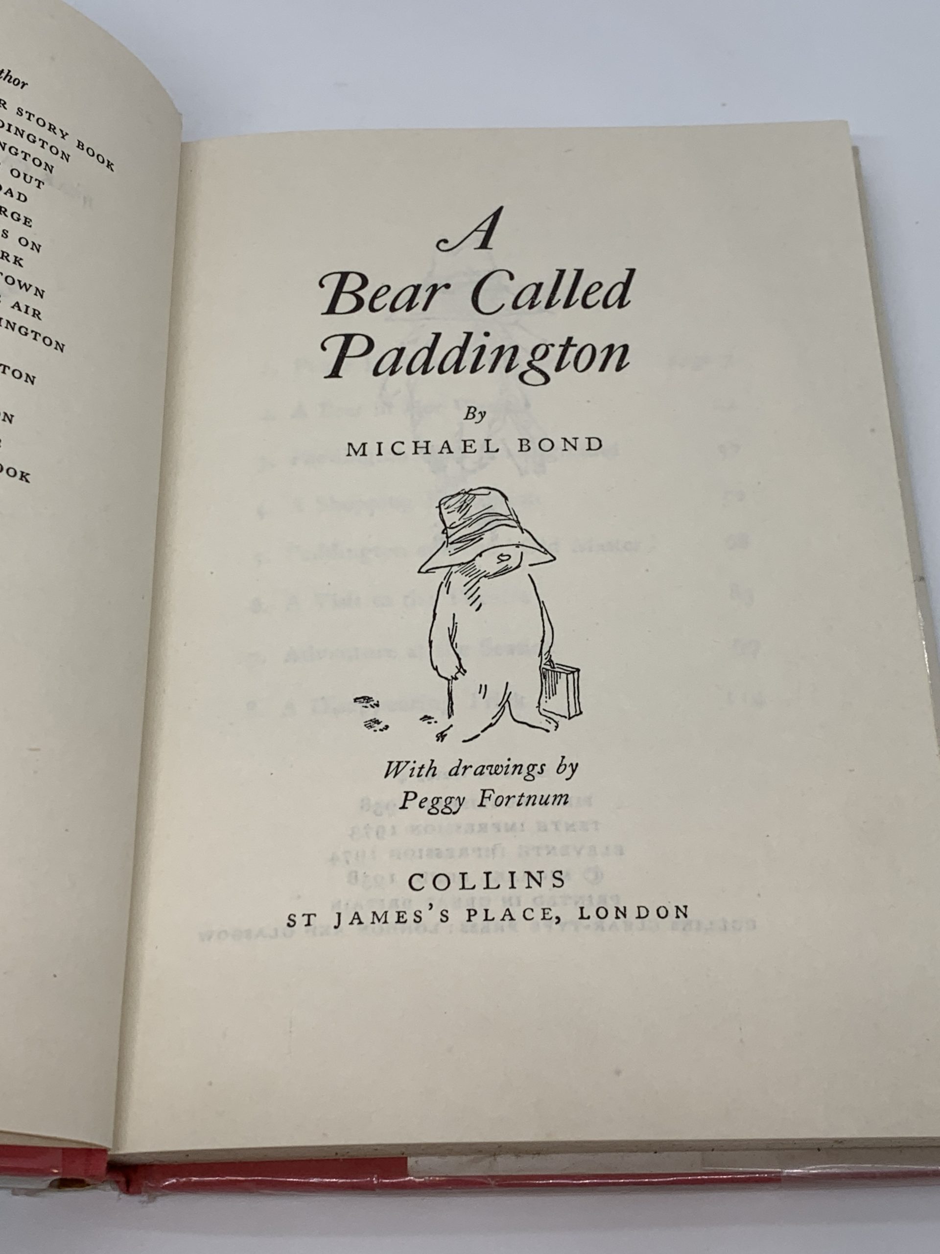 A Bear Called Paddington by Michael Bond - Collins (1974) - Vintage ...