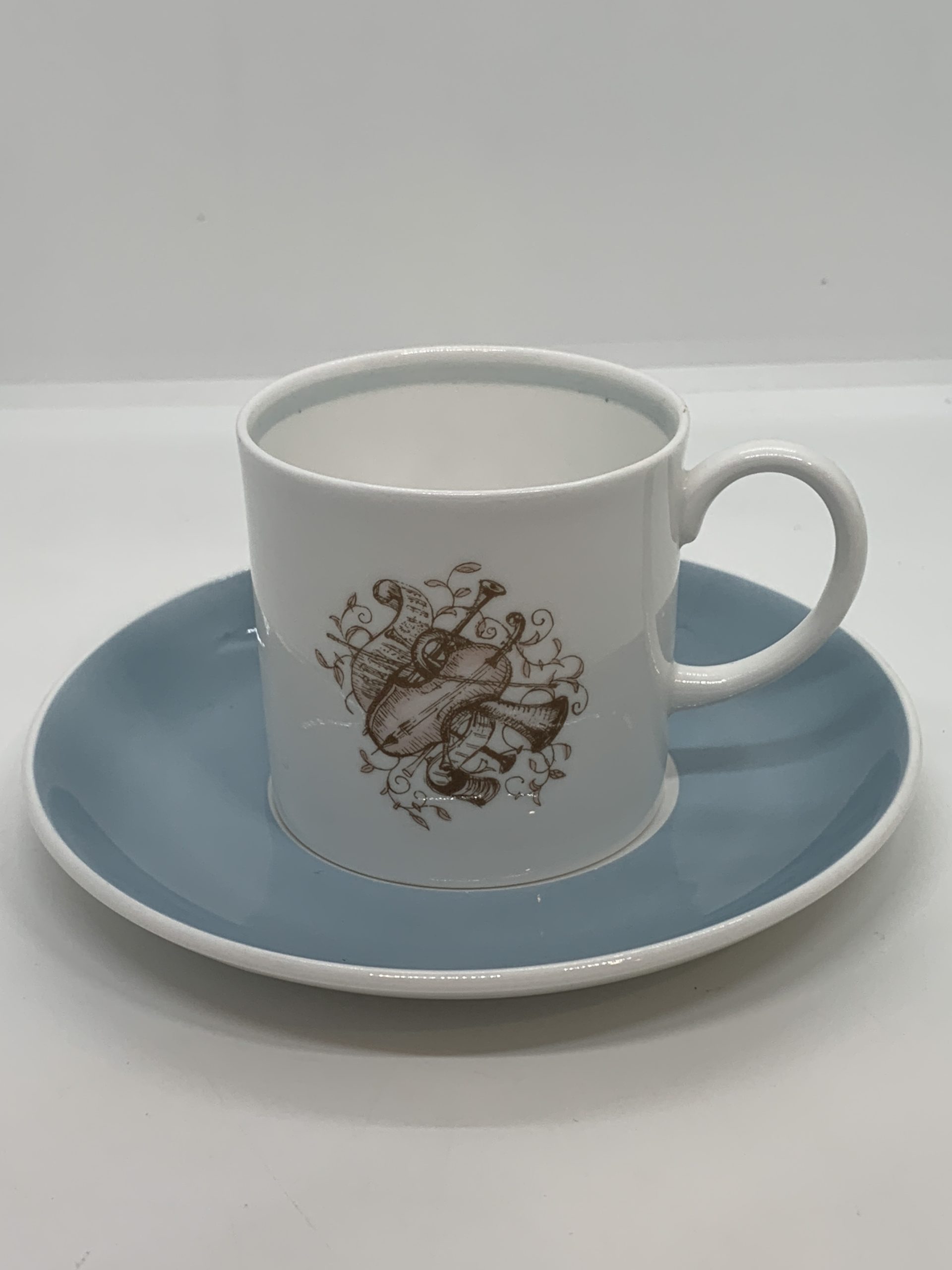 Vintage 12-Piece Susie Cooper Musical Instrument Harlequin Demitasse ...