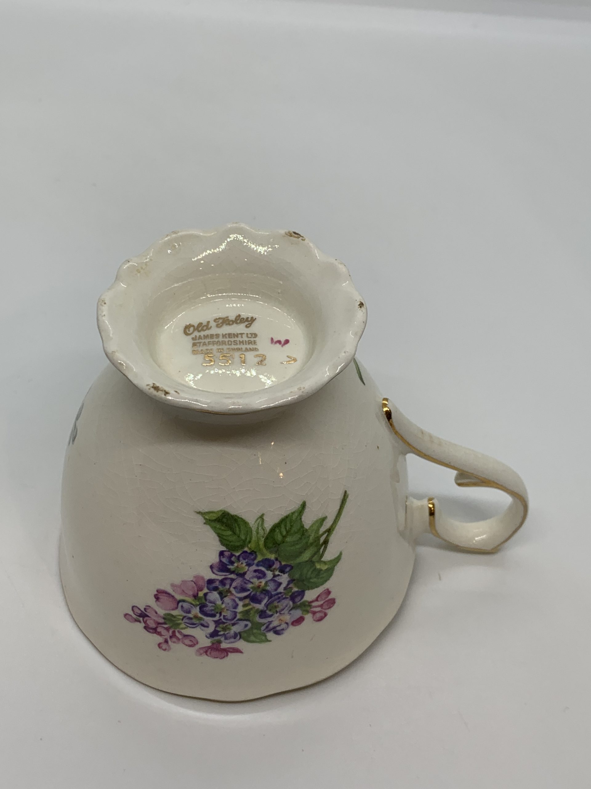 Vintage Old Foley James Kent Staffordshire Pattern 5512 Teacup (crazed ...