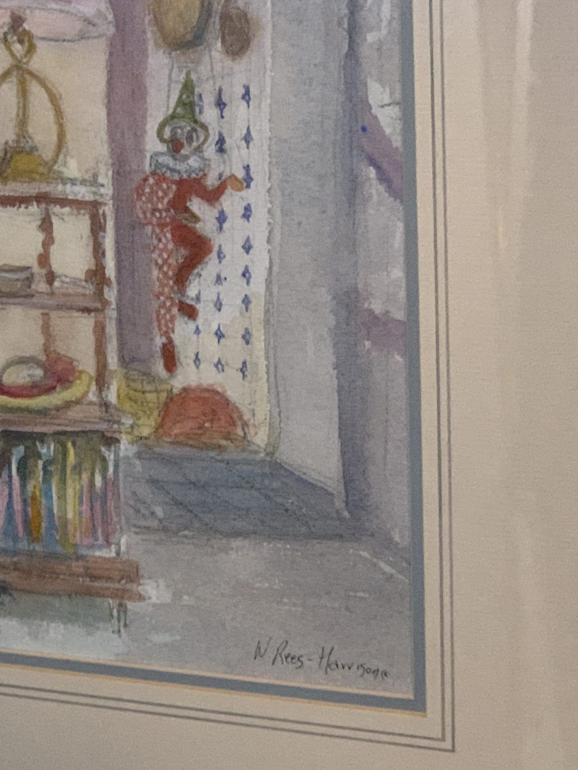 Original Wendy Rees-Harrison Watercolor signed lower right - French ...