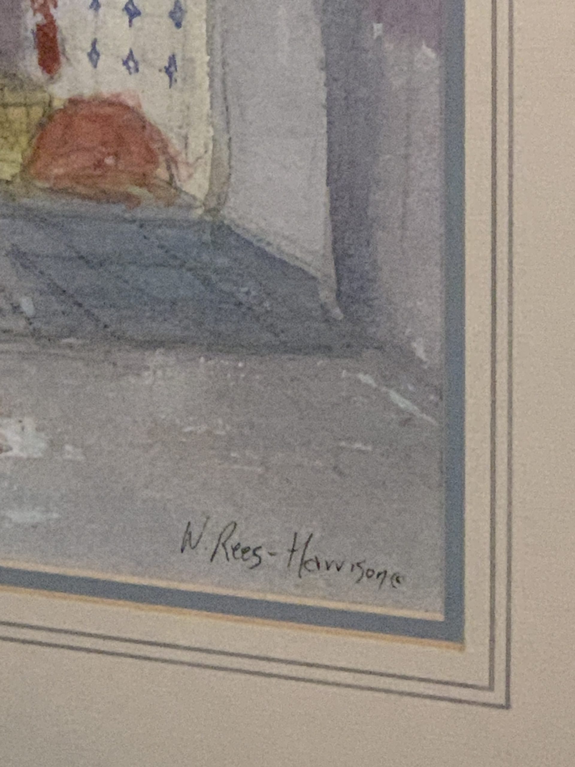 Original Wendy Rees-Harrison Watercolor signed lower right - French ...