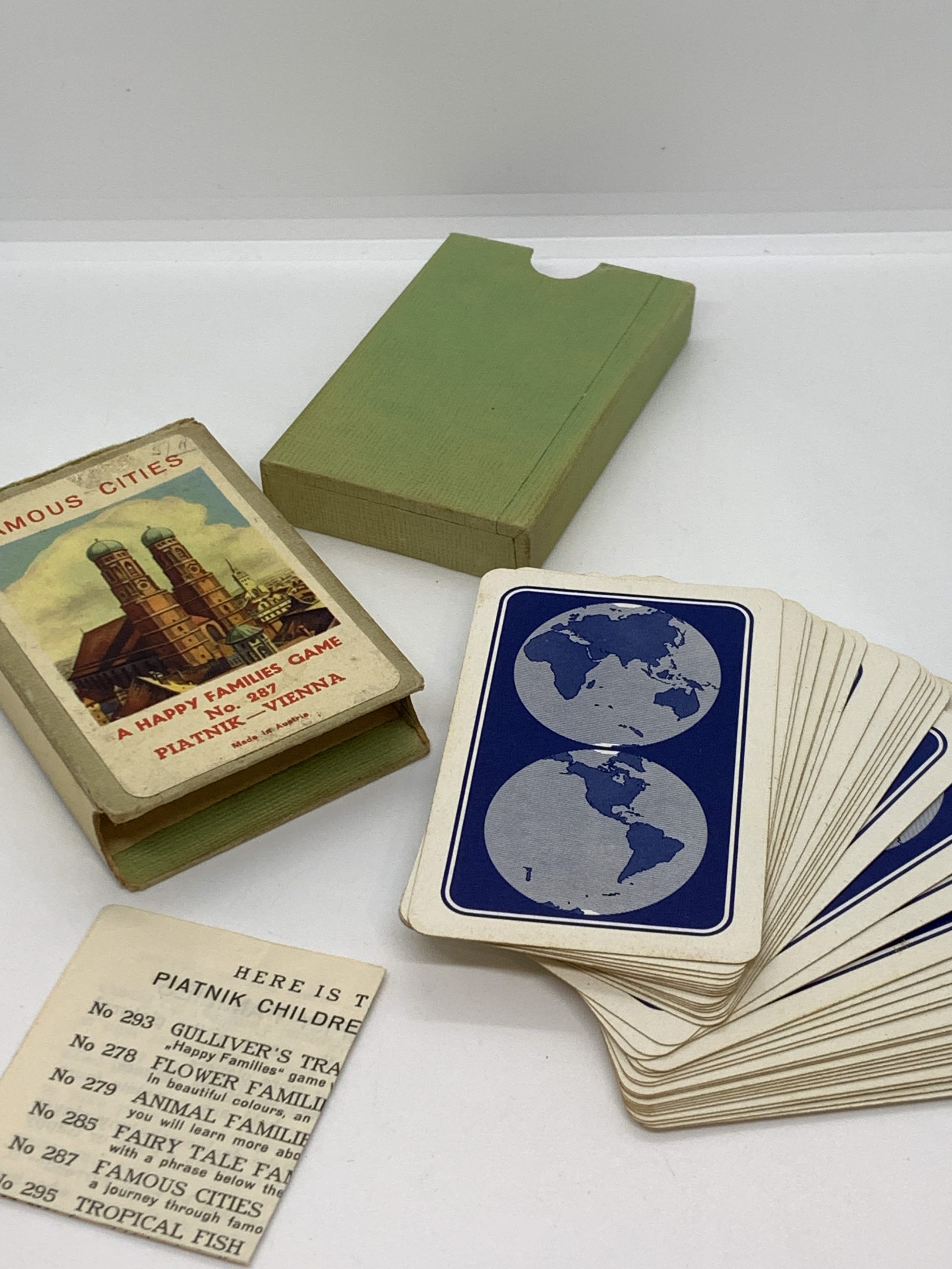 Famous Cities - A Happy Families Game no287 Piatnik Vienna 36 Cards with Instructions - Vintage ...