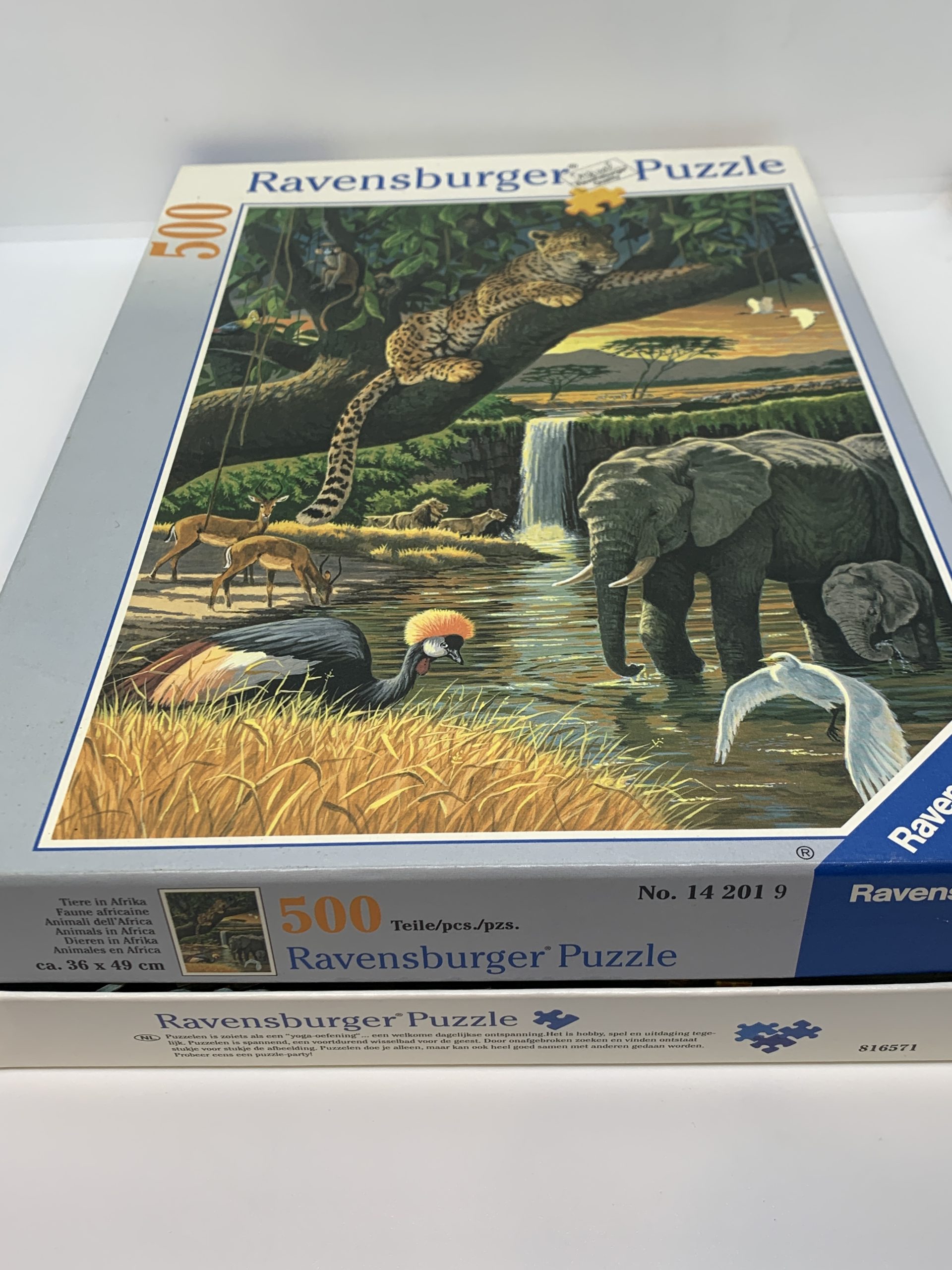 Ravensburger 500 piece Jigsaw Puzzle - Animals in Africa - Vintage ...