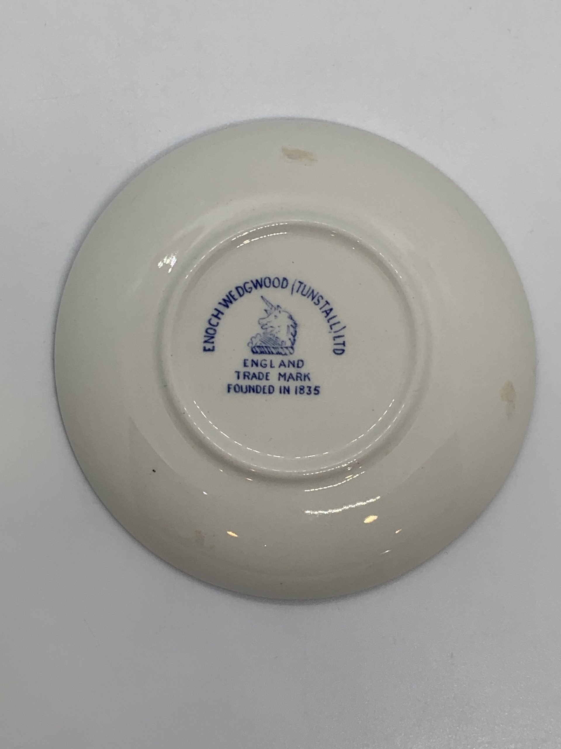 Enoch Wedgwood (Tunstall) Ltd Blue and White 10cm Plate - Huntsman ...