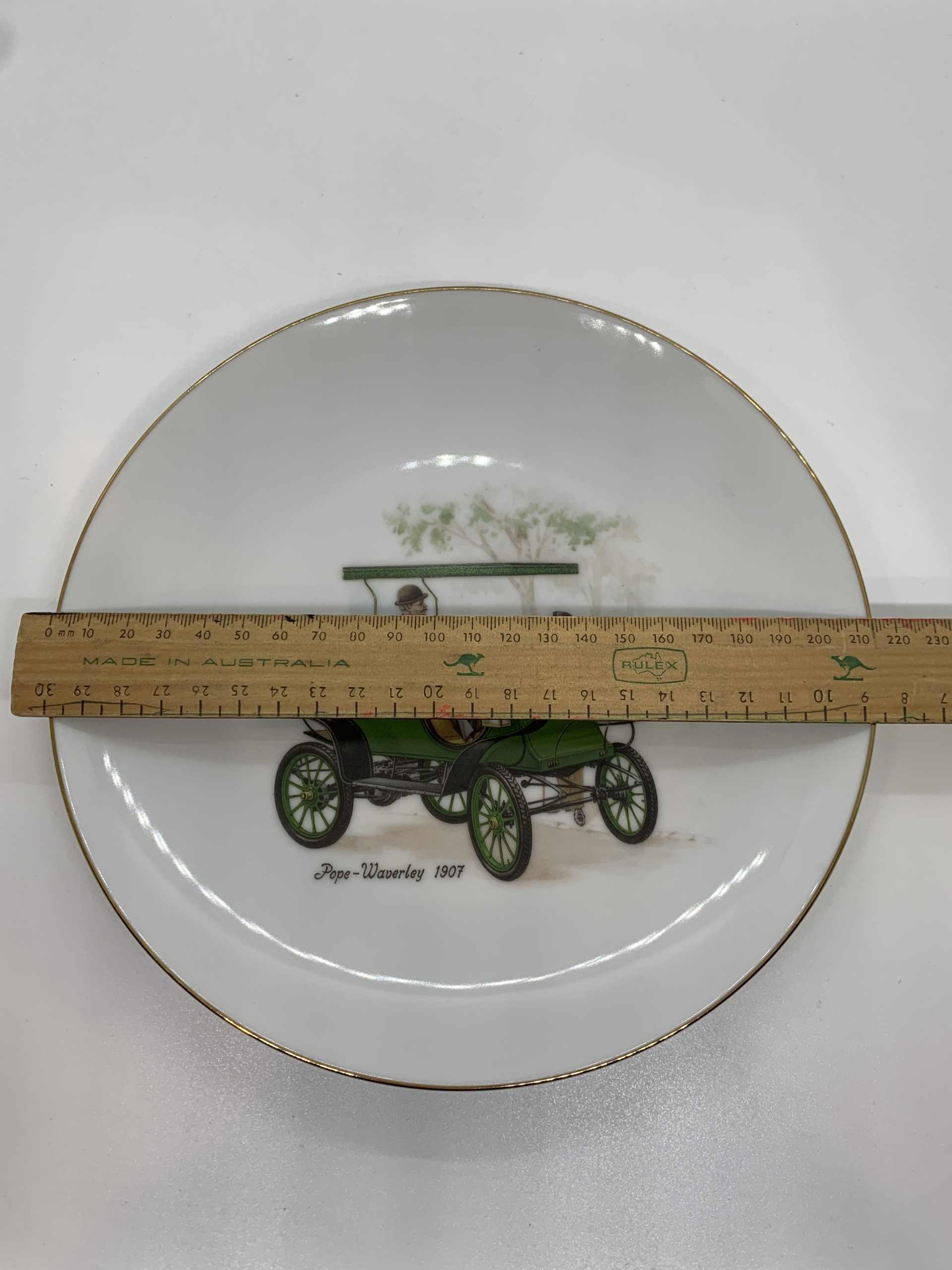 Lanka Porcelain (Sri Lanka) Vintage Car 22cm Plate - Pope Waverley 1907 ...