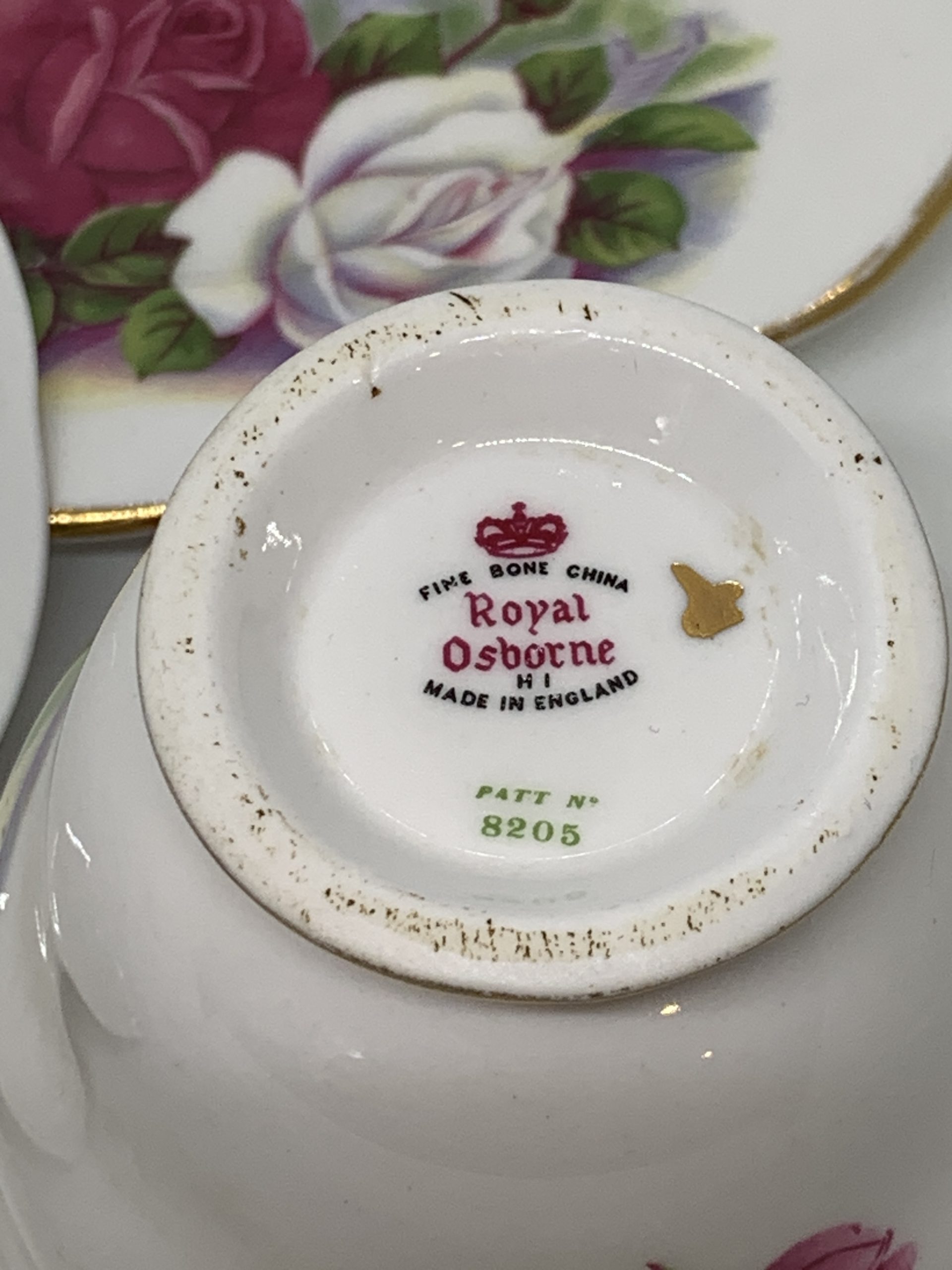 Royal Osborne pattern 8205 Fine Bone China (Made in England) Trio ...