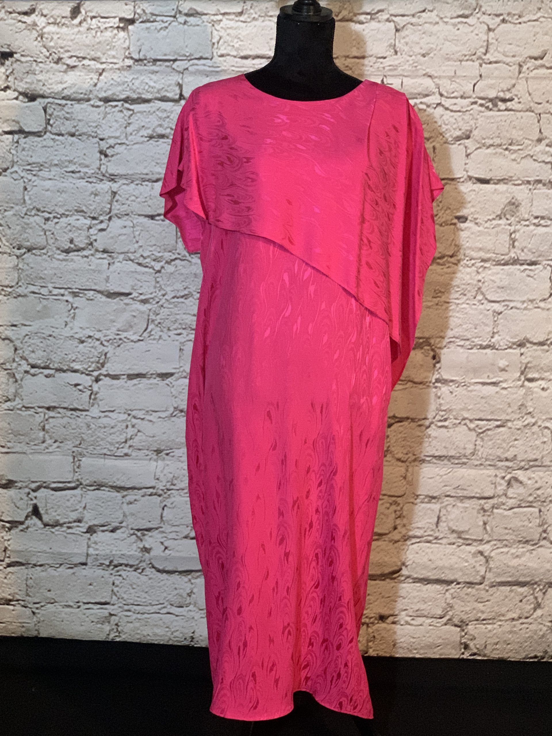 Vintage Carla Zampatti Pure Silk Draped Pink Evening Dress Size 12 ...