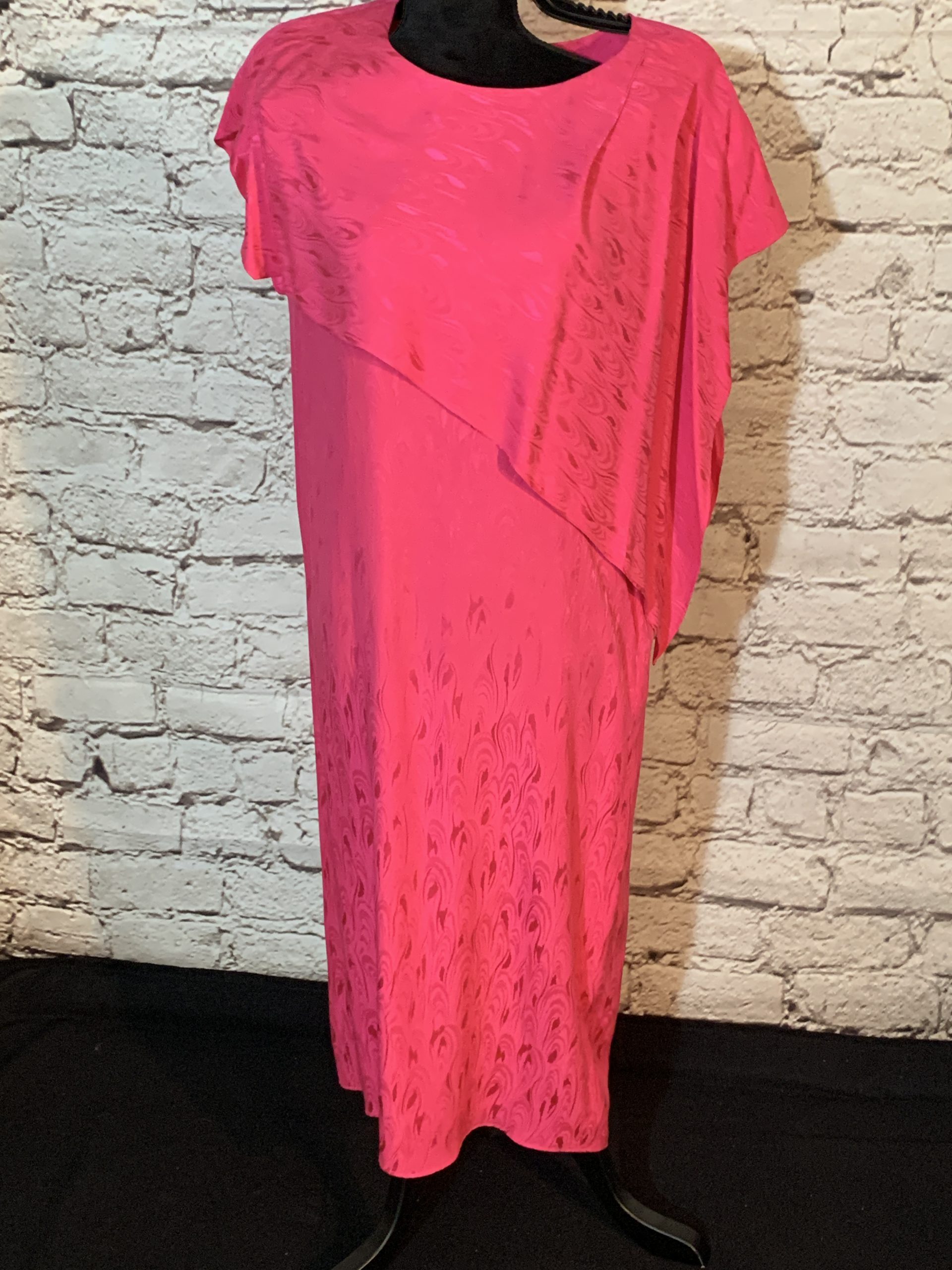 Vintage Carla Zampatti Pure Silk Draped Pink Evening Dress Size 12 ...