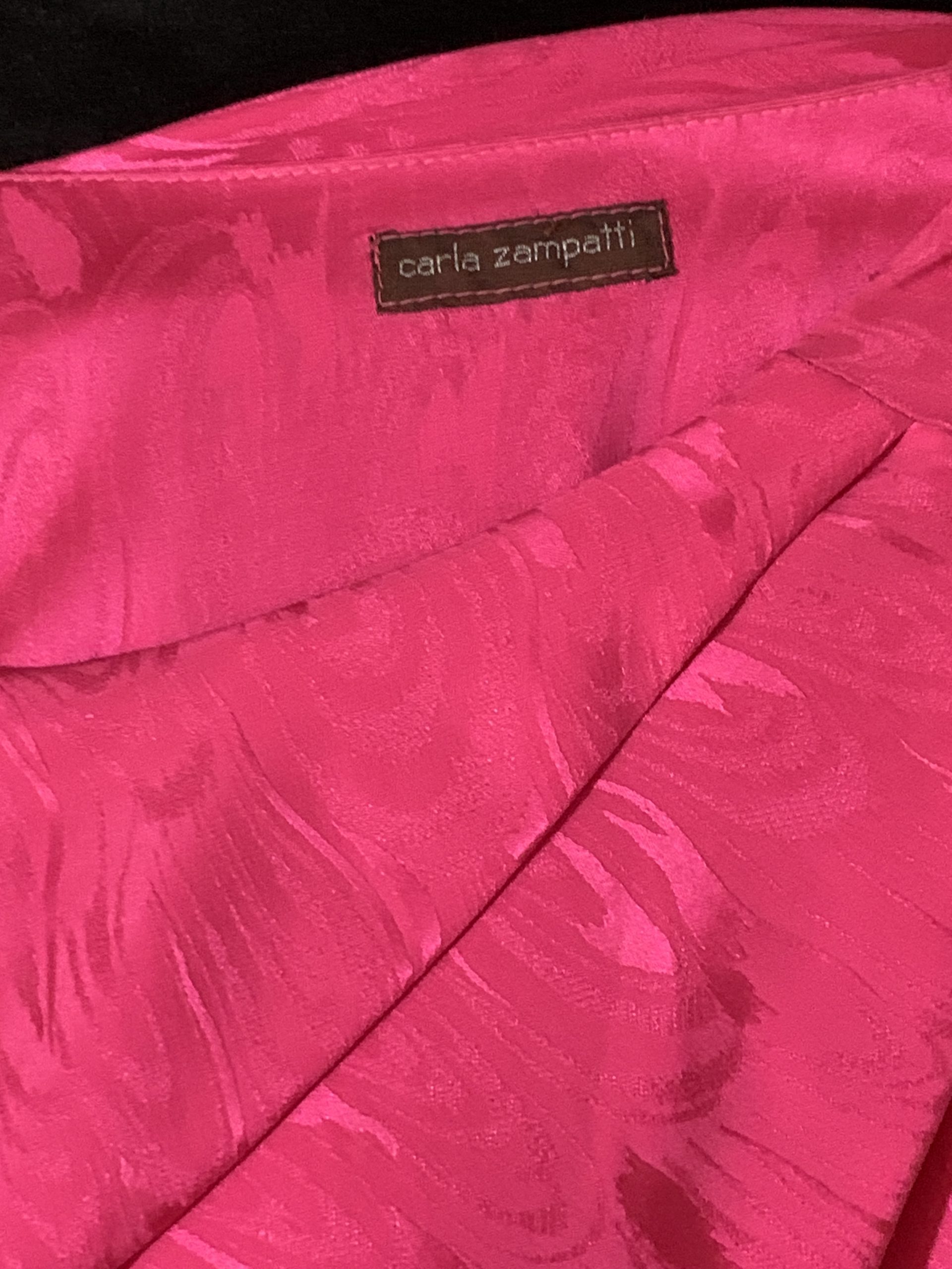 Vintage Carla Zampatti Pure Silk Draped Pink Evening Dress Size 12 ...