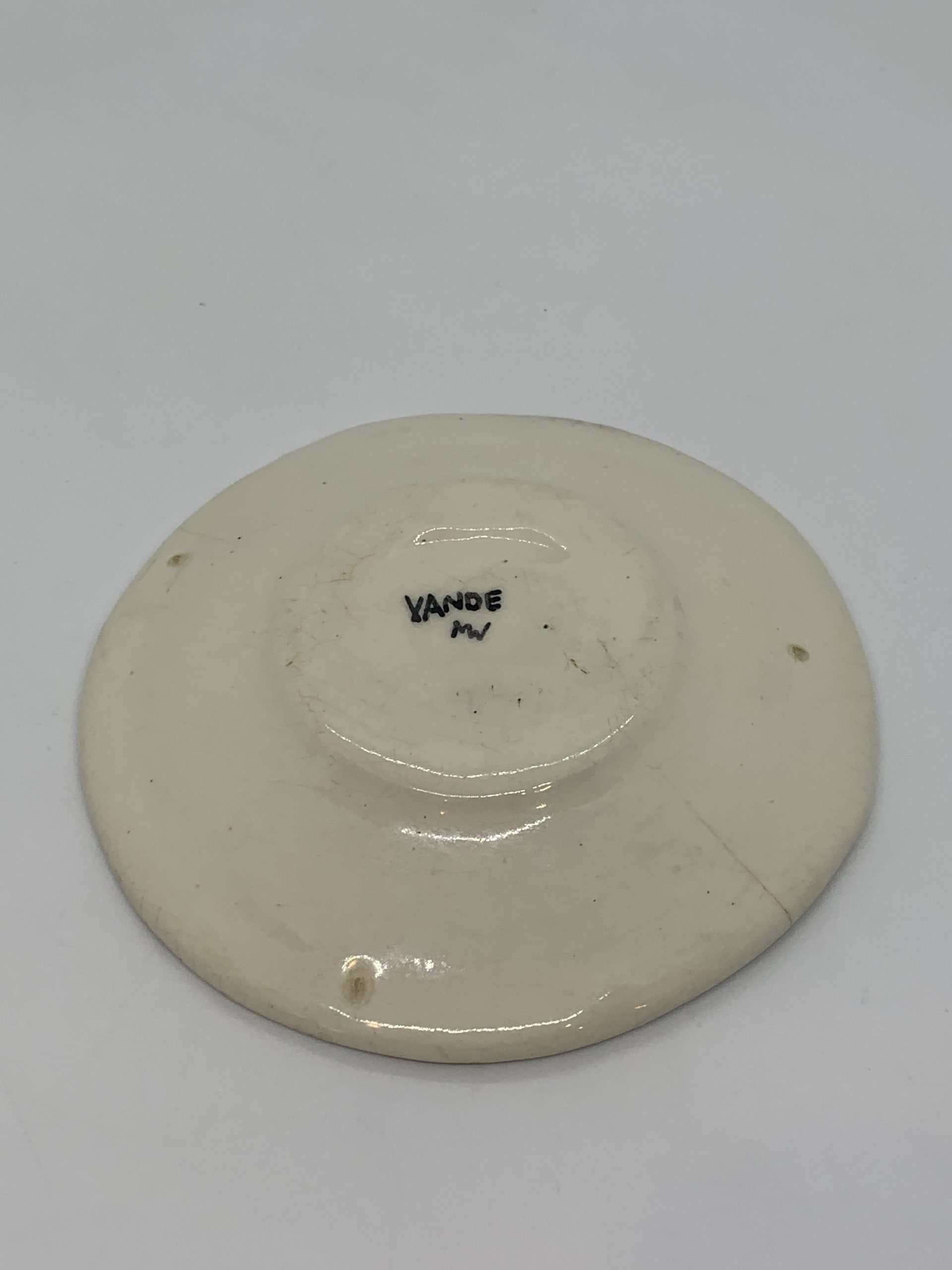 Vintage Vande Pottery Small Plate with Aboriginal Motifs (Crack) 11cm ...