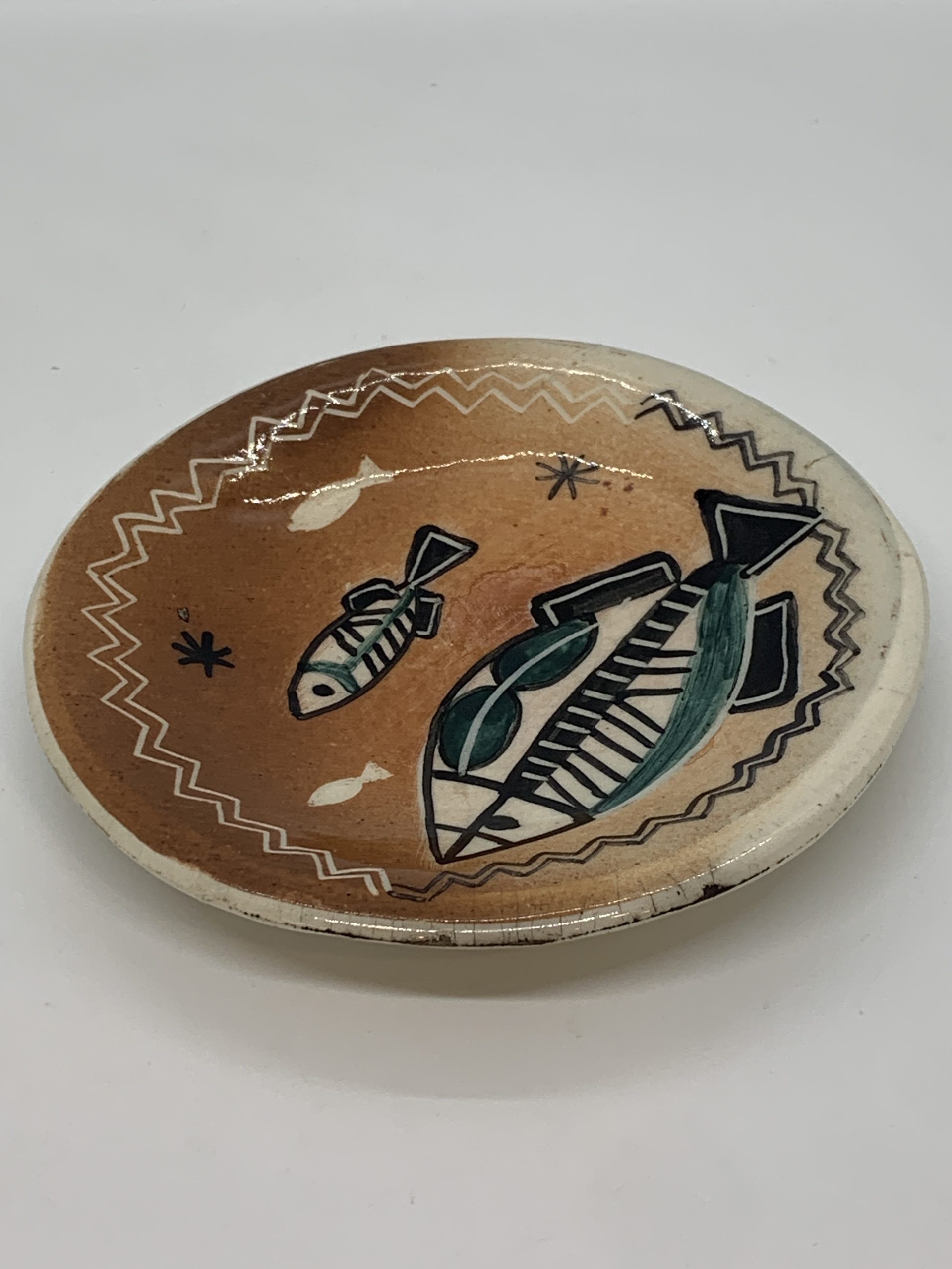 Vintage Vande Pottery Small Plate with Aboriginal Motifs (Crack) 11cm ...