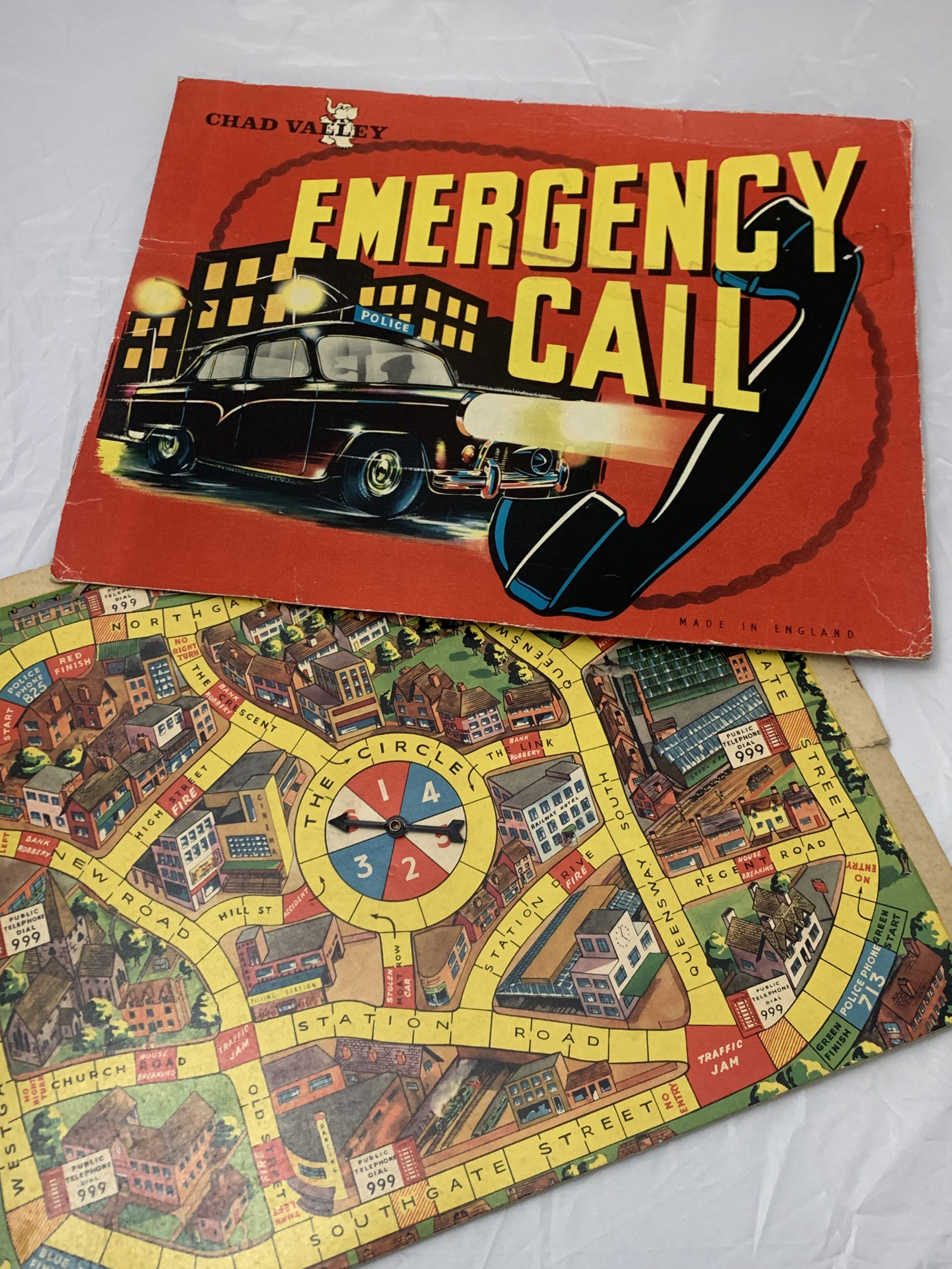 Vintage Emergency Call Board Game - by Chad Valley - Incomplete ...